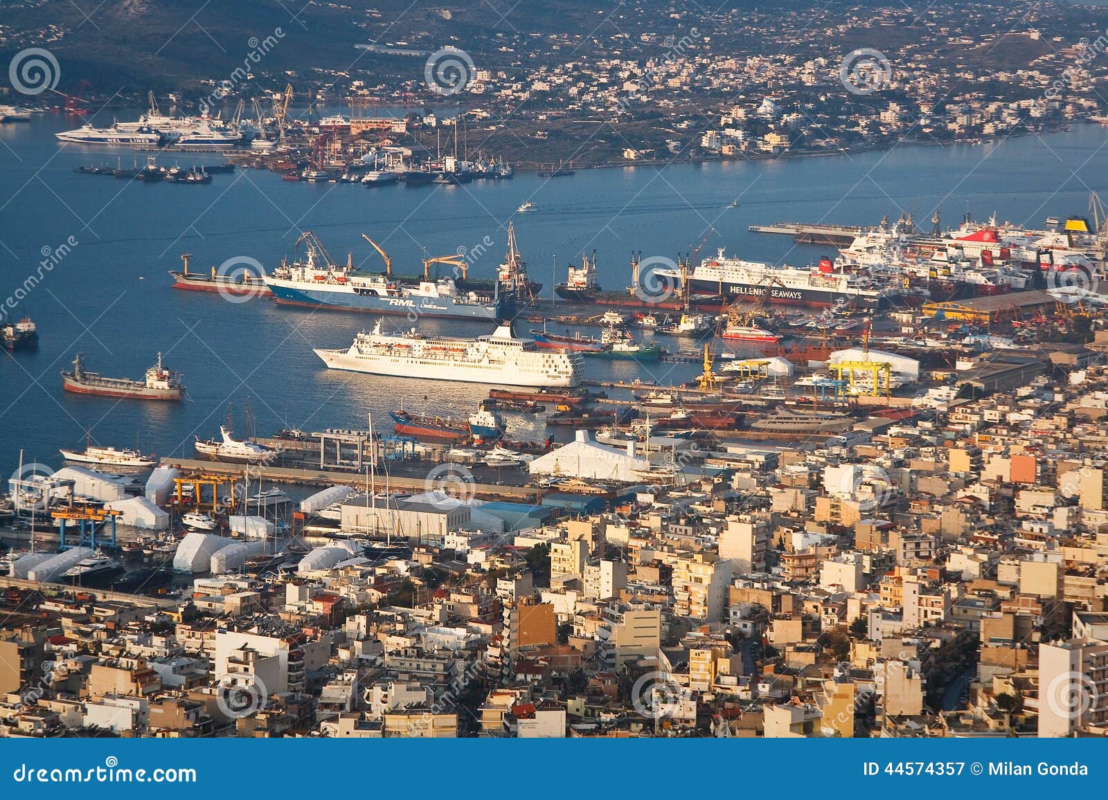 Shipyards in Perama, Piraeus, Athens. Editorial Photography - Image of ...