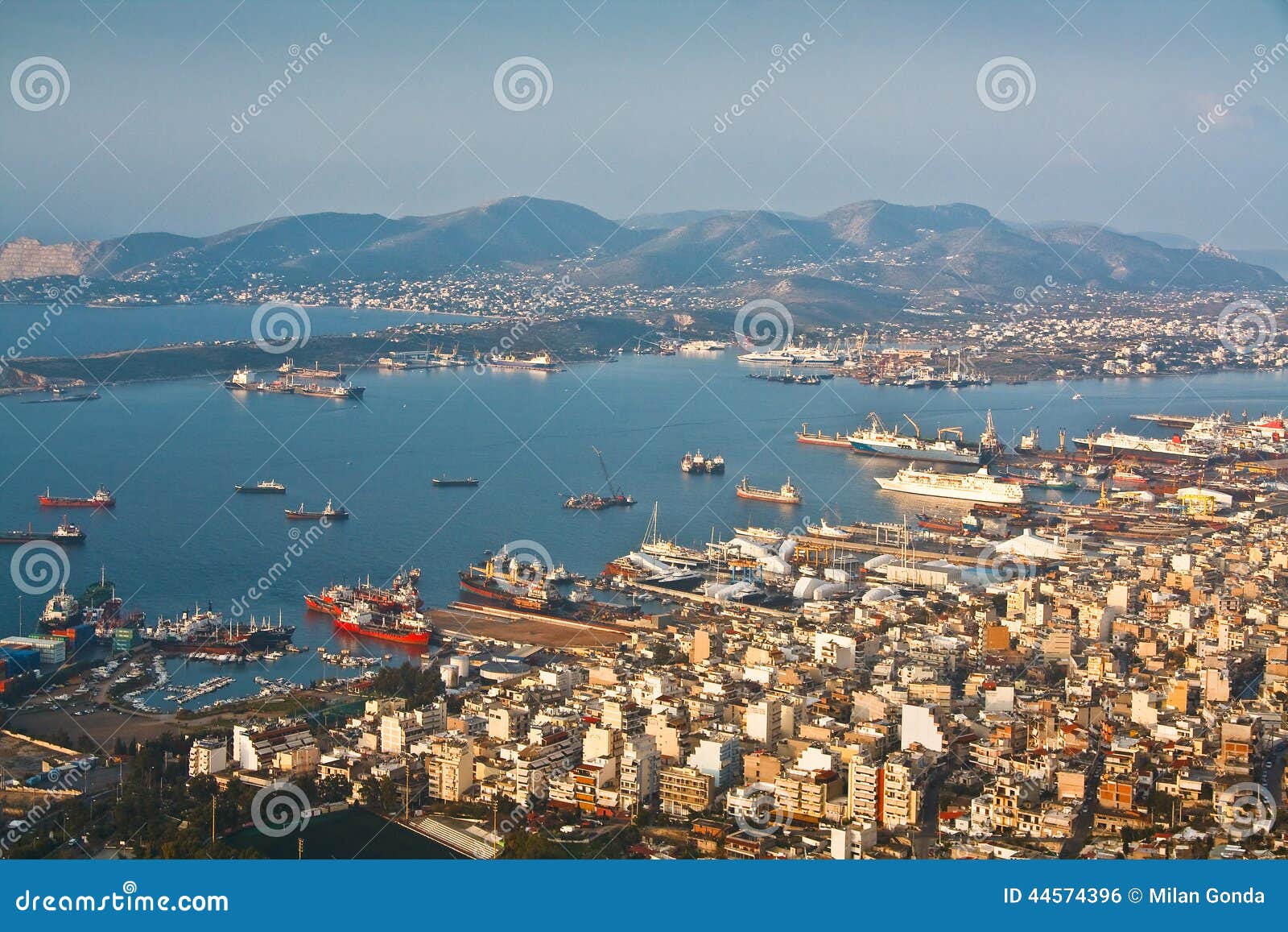 Shipyards in Perama, Piraeus, Athens. Stock Photo - Image of ...