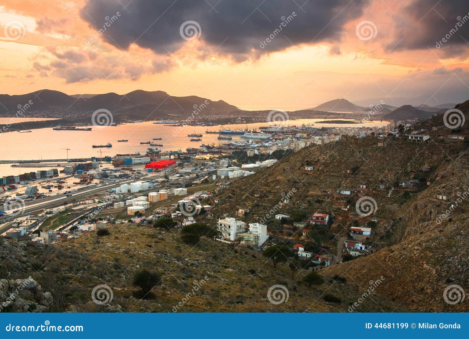 Shipyards in Perama, Piraeus, Athens. Stock Image - Image of piraeus ...