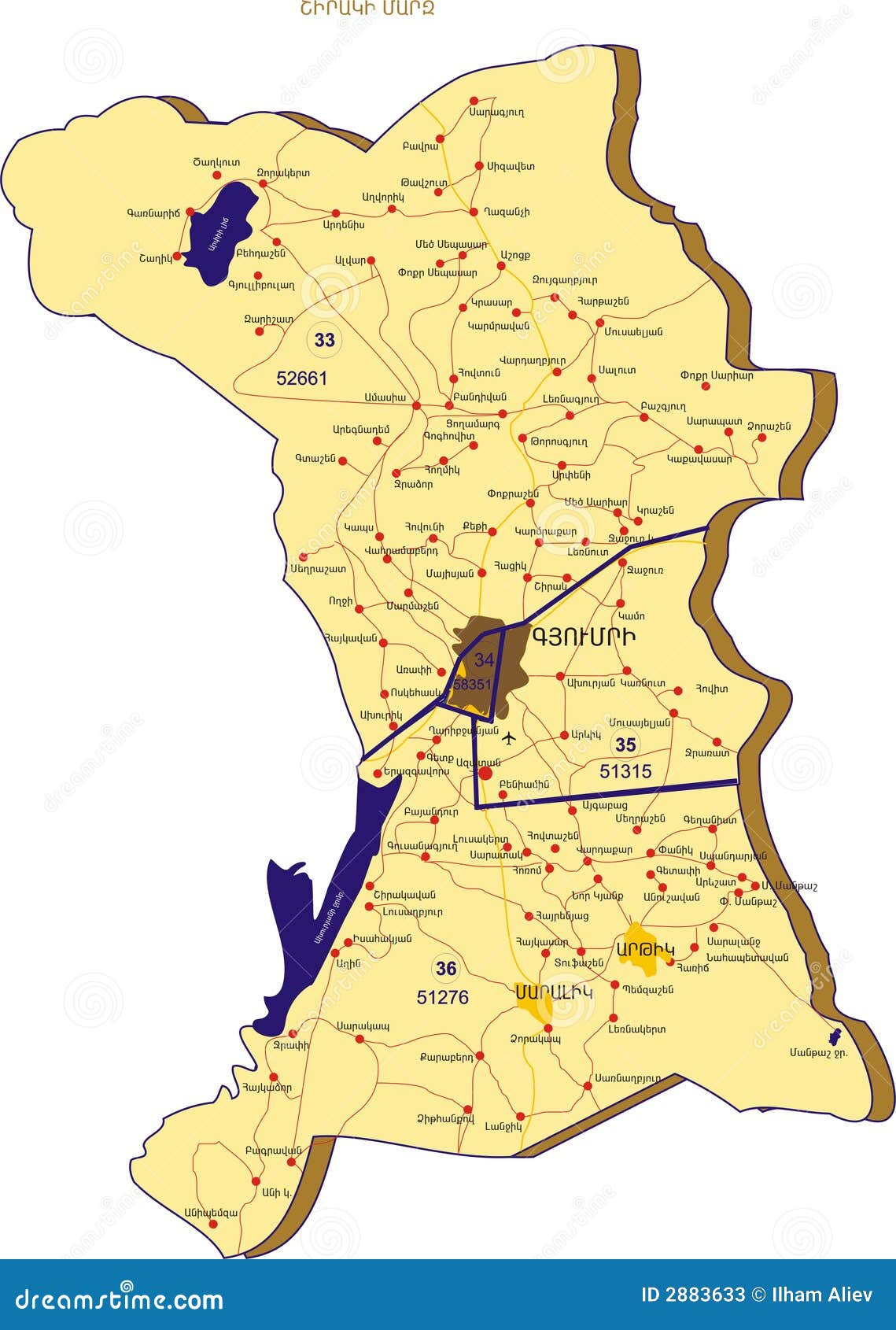 Shirak Map Picture. Image: 2883633