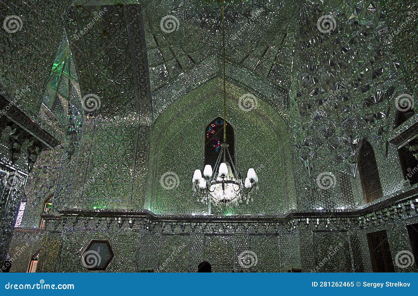 Shiraz, Iran - 29 Sep 2012: Shah Cherah Mosque in Shiraz, Iran. Mirror ...