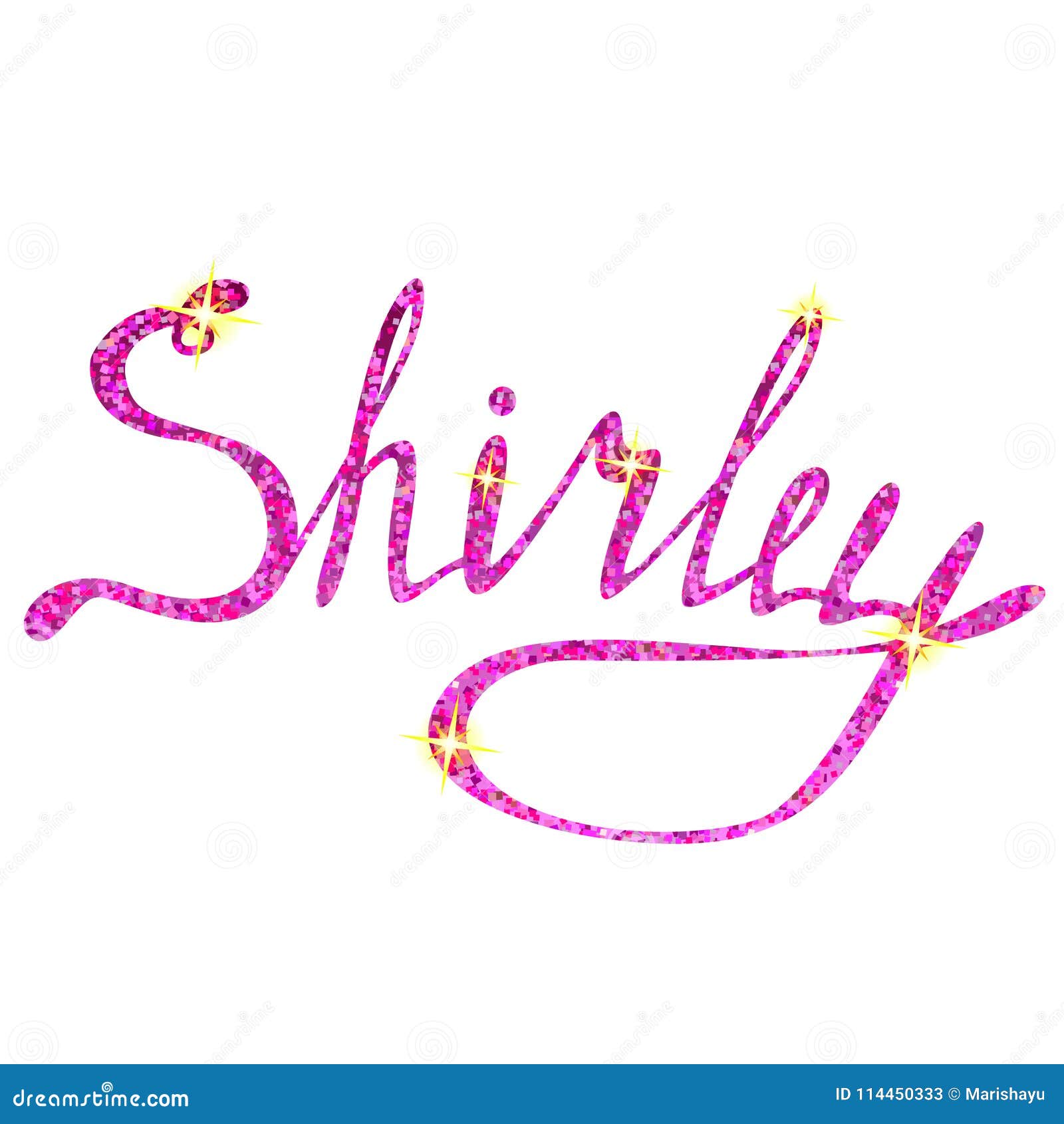 Shirley Name Lettering Tinsels Stock Vector - Illustration of shirley ...