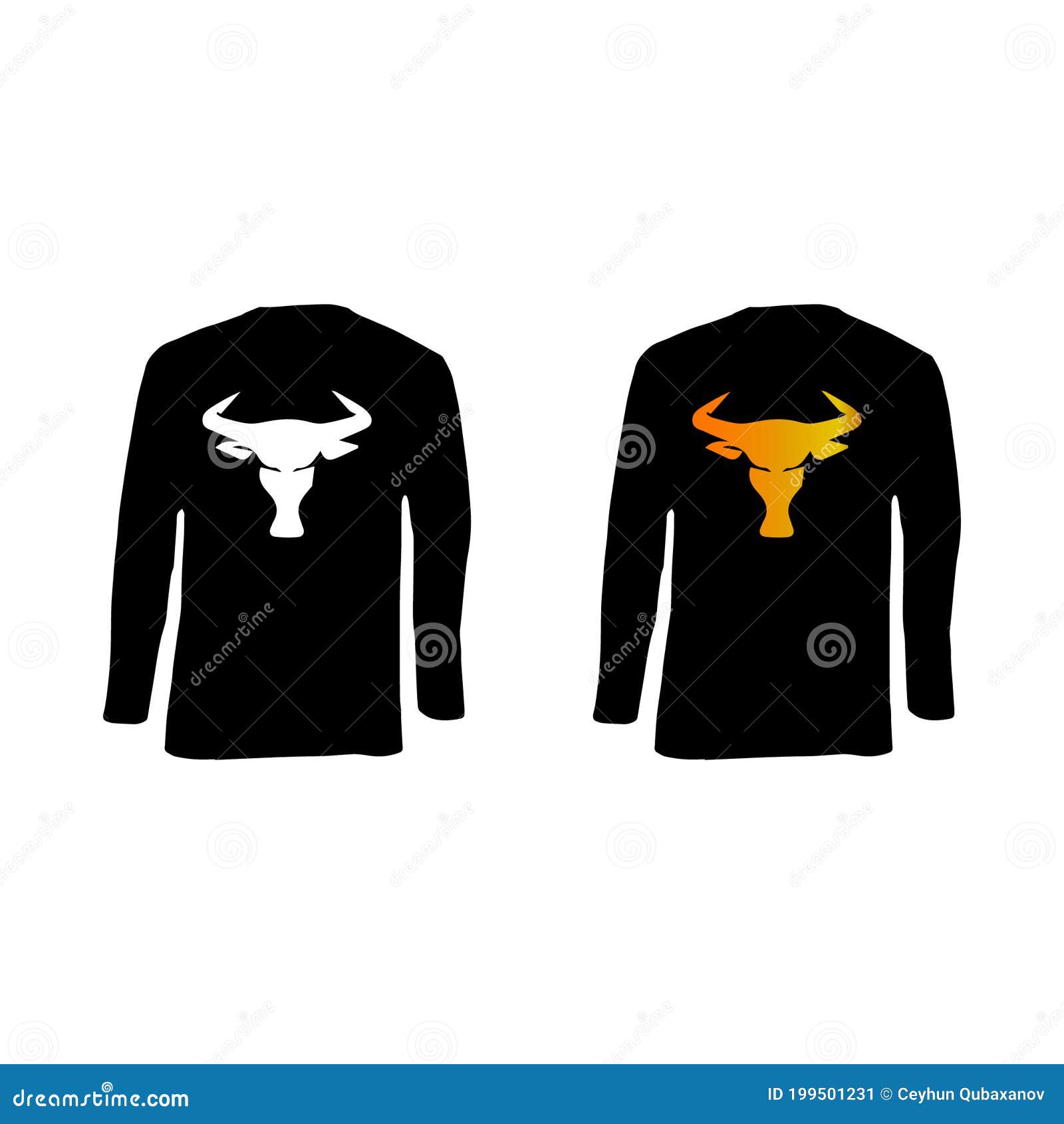 Shirt, Bull Logo on the Shirt, Christmas Shirt Stock Vector ...