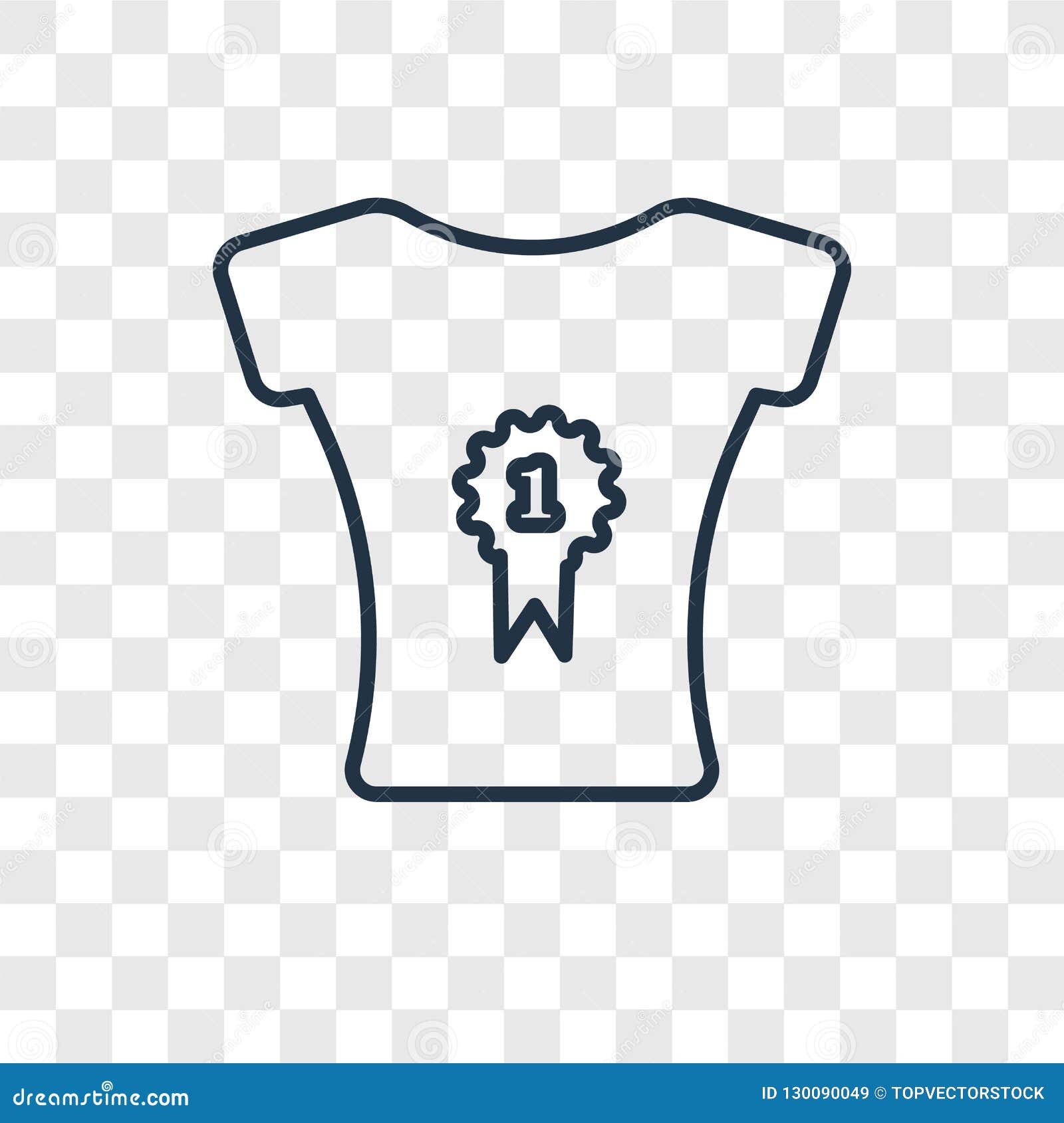 Shirt Concept Vector Linear Icon Isolated on Transparent Background ...