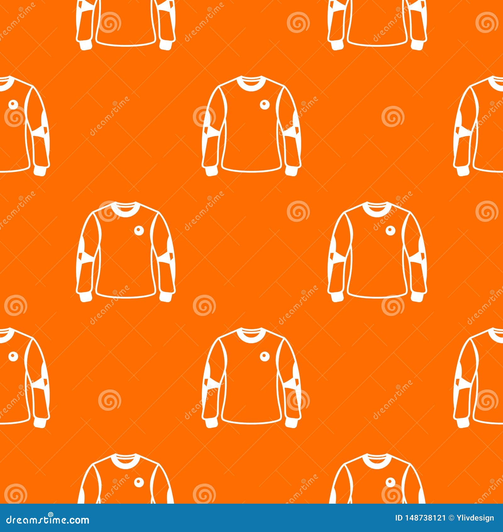 Shirt Goalkeeper Pattern Vector Orange Stock Vector - Illustration of ...