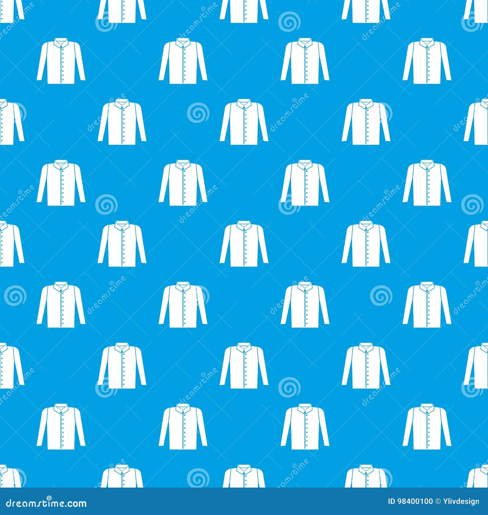 Shirt Pattern Seamless Blue Stock Vector - Illustration of object ...