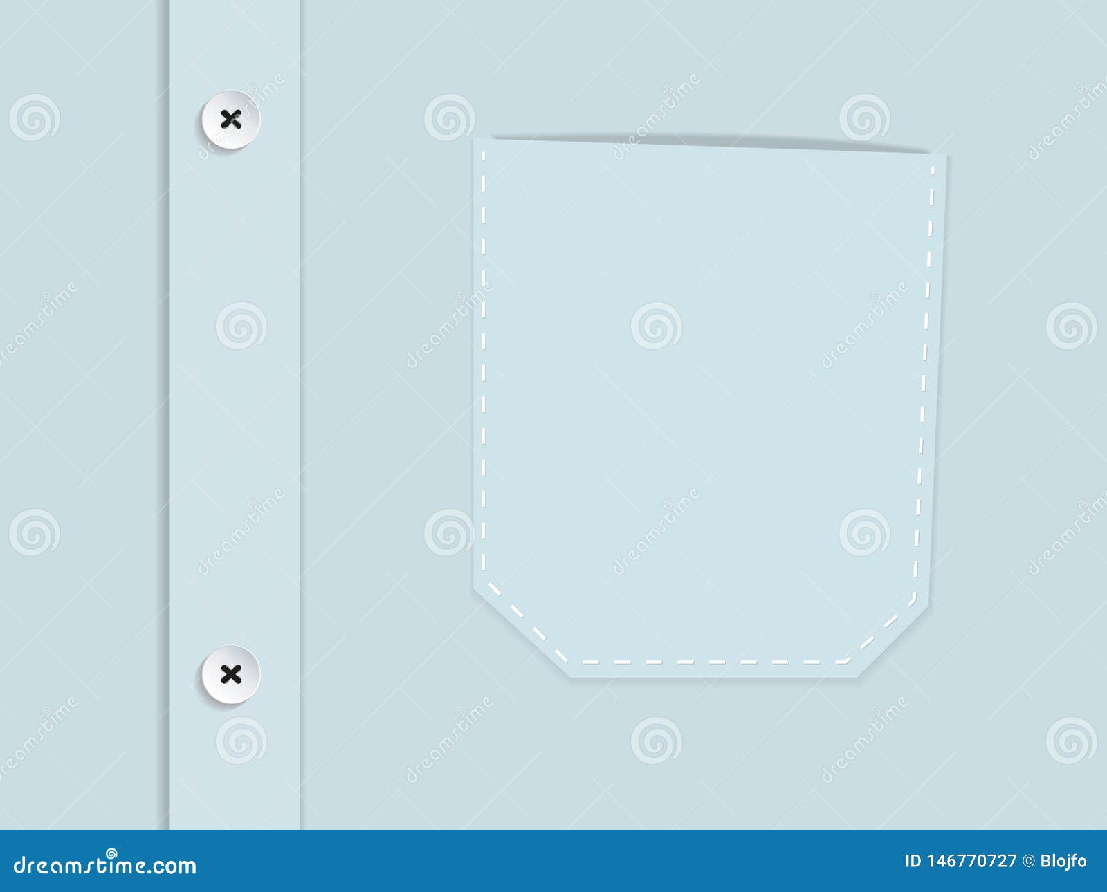 Shirt pocket empty stock vector. Illustration of fashion - 146770727