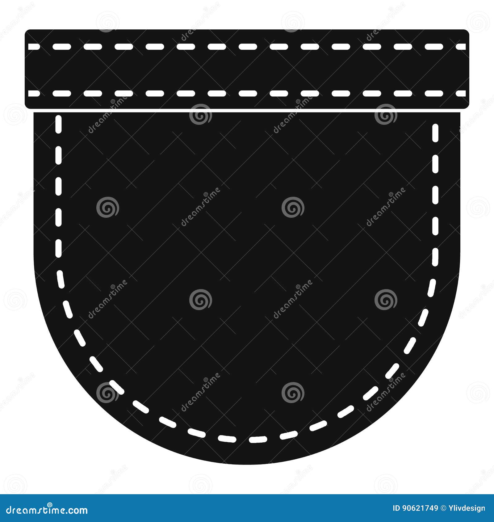 Shirt Pocket Icon, Simple Style Stock Vector - Illustration of dress ...