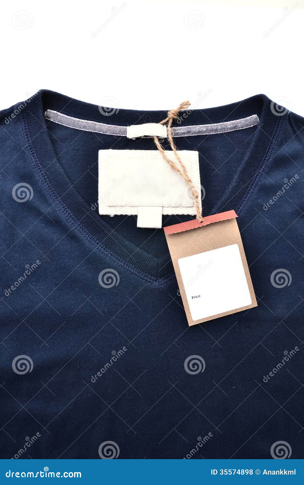 Shirt with price tag stock photo. Image of button, shirts - 35574898