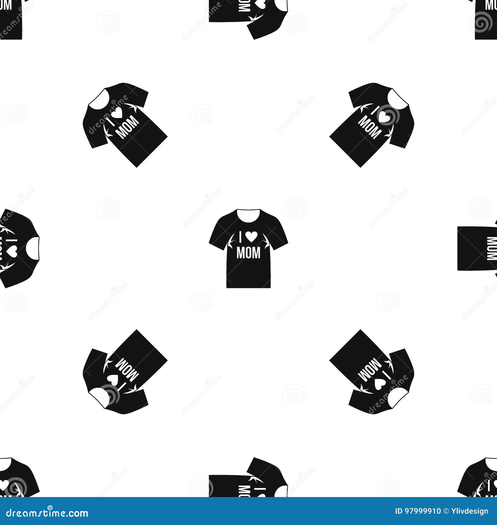 Shirt with Print Pattern Seamless Black Stock Vector - Illustration of ...