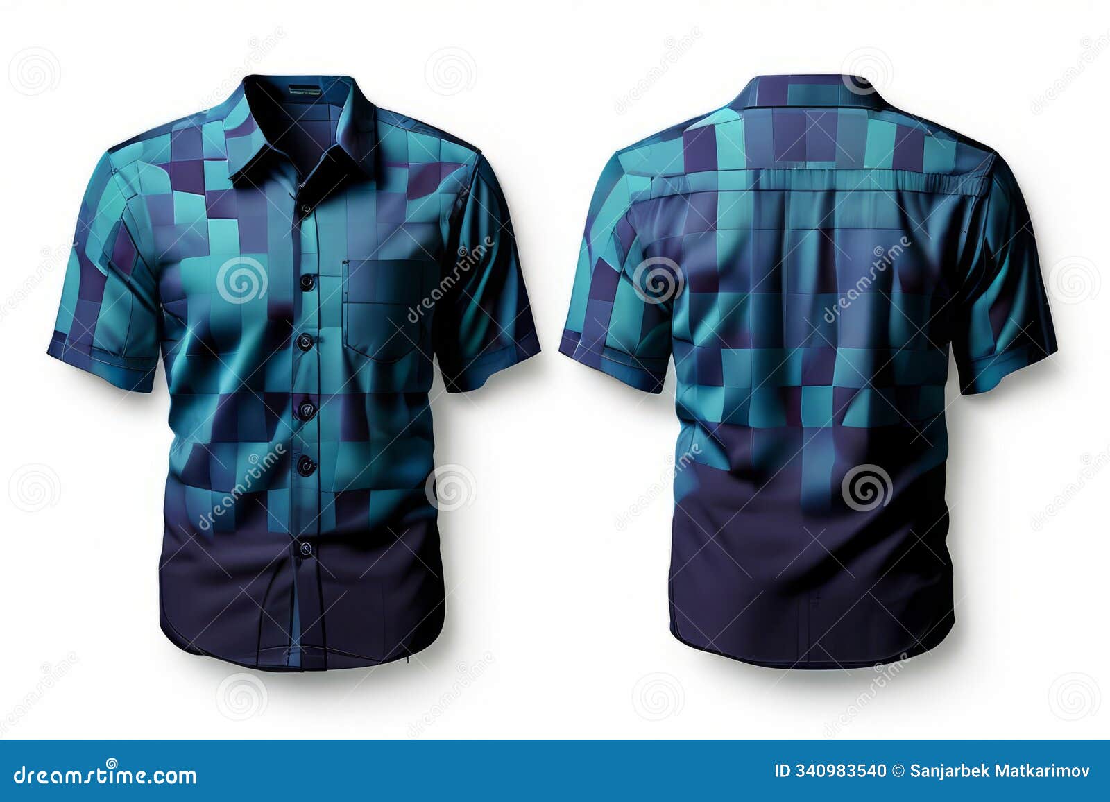 The Shirt is Shown in Different Angles To Demonstrate How the Pi Stock ...