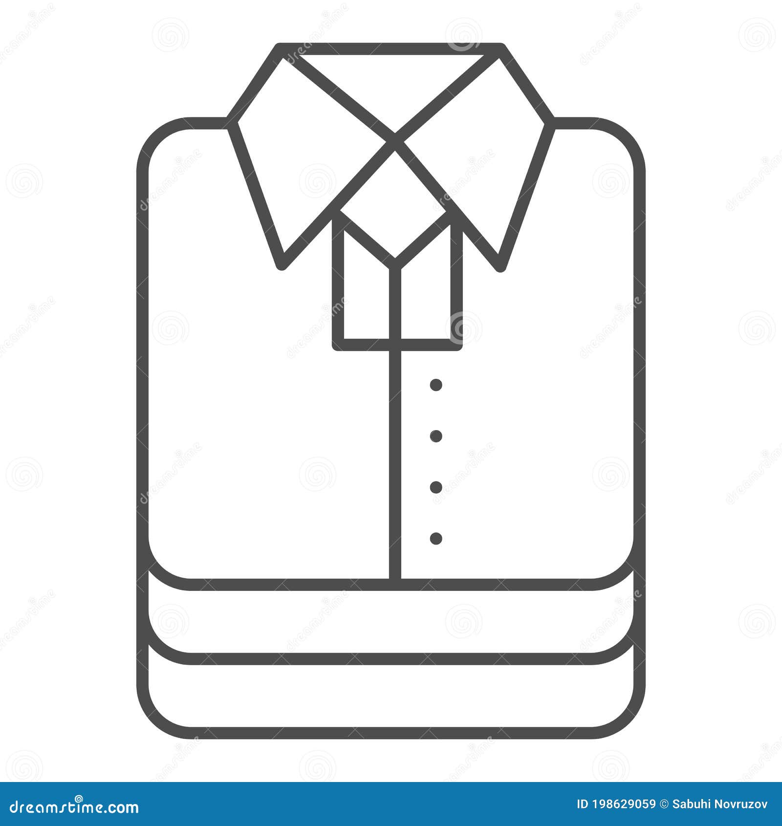 Shirt Stack Thin Line Icon, Shopping Concept, Stacked Folded Clothes ...