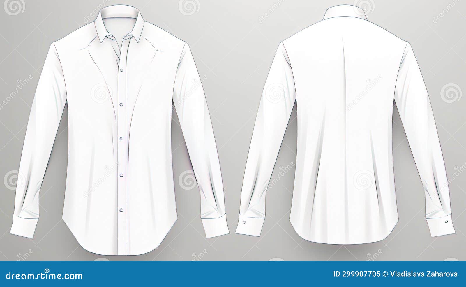 A Shirt Template for a Young Fashion Model To Create a Layout Stock ...