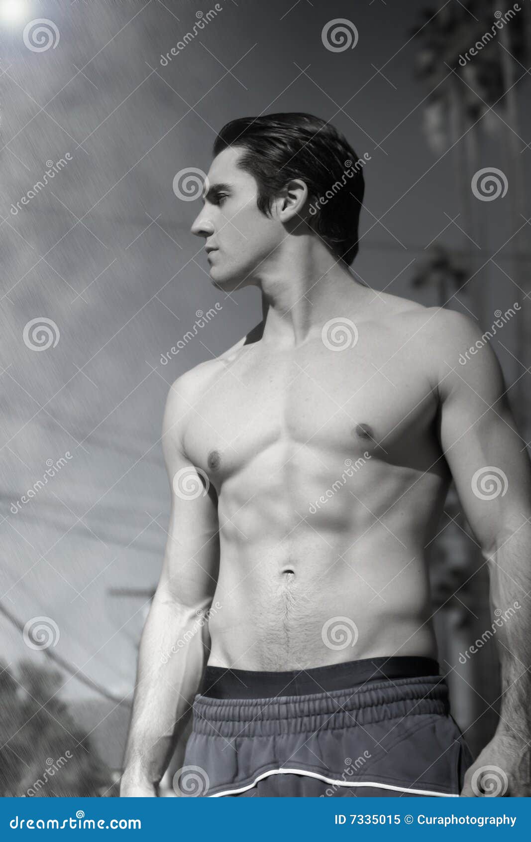Shirtless guy stock image. Image of adult, standing, masculine - 7335015