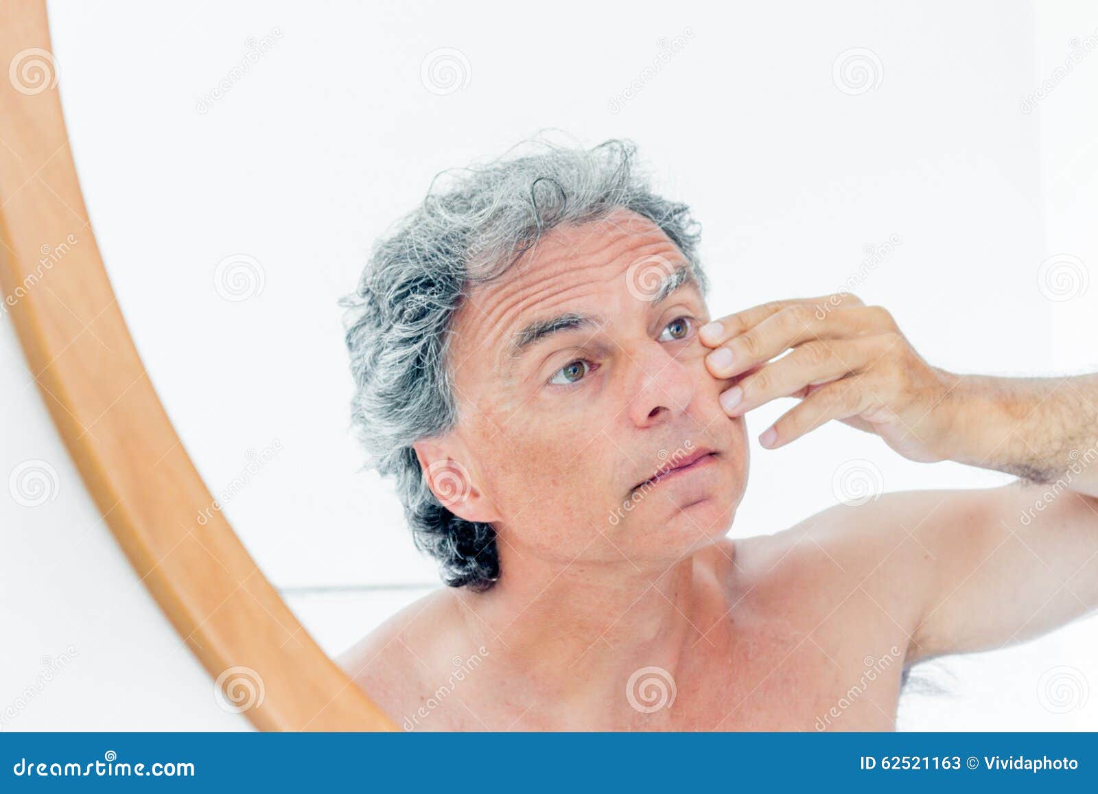 Shirtless Hairy Man Checking His Front Stock Image Image Of Caucasian Body 62521163