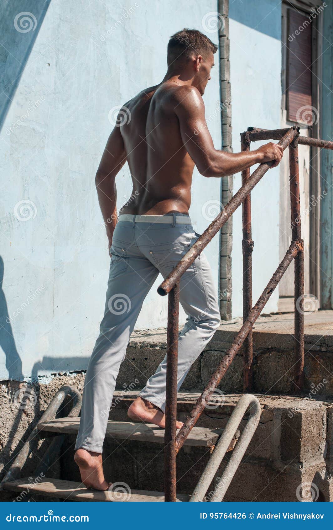 Shirtless male model stock photo. Image of masculinity - 95764426