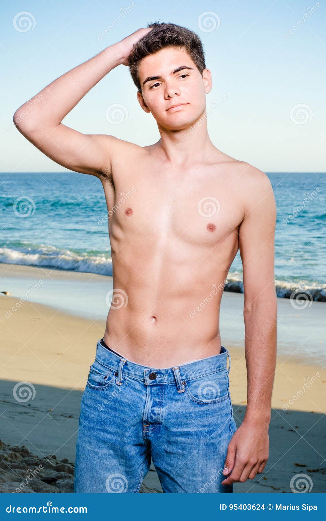 Shirtless Male Model stock photo. Image of attractive - 95403624
