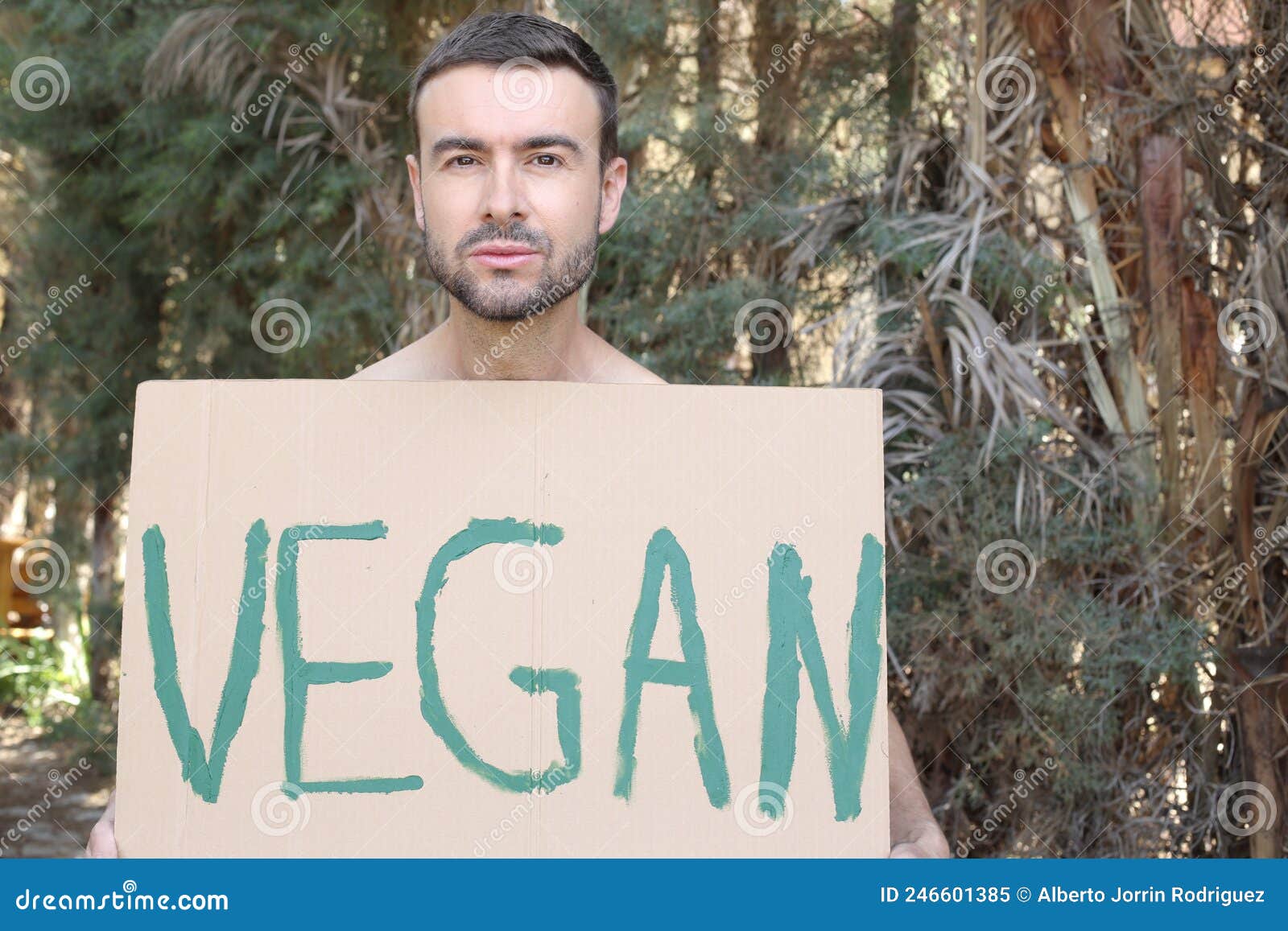 Shirtless Muscular Man Doing a Plant Based Diet Stock Image - Image of ...