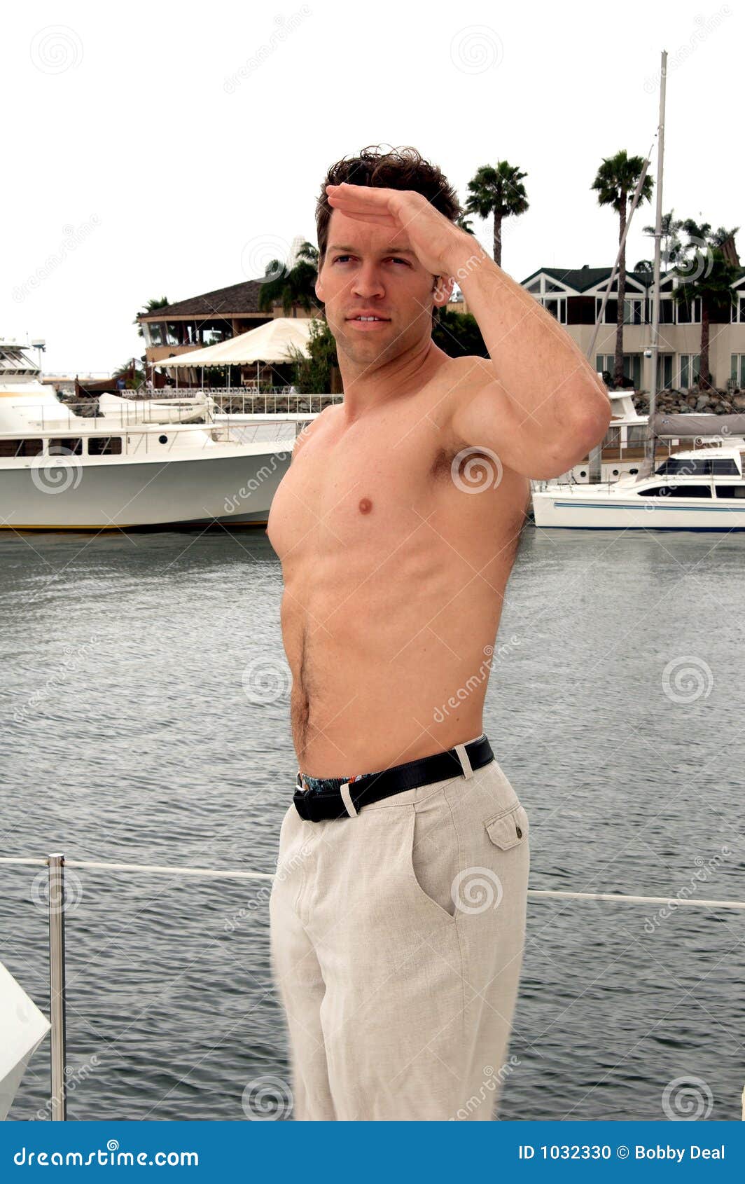 Shirtless Sailor stock photo. Image of topless, male, summer - 1032330