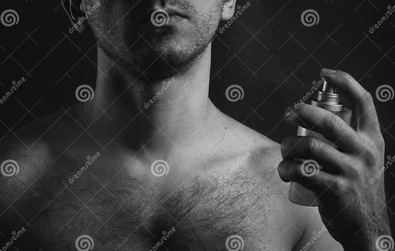 Man With Perfume Stock Image Image Of Spray Cologne 169880739