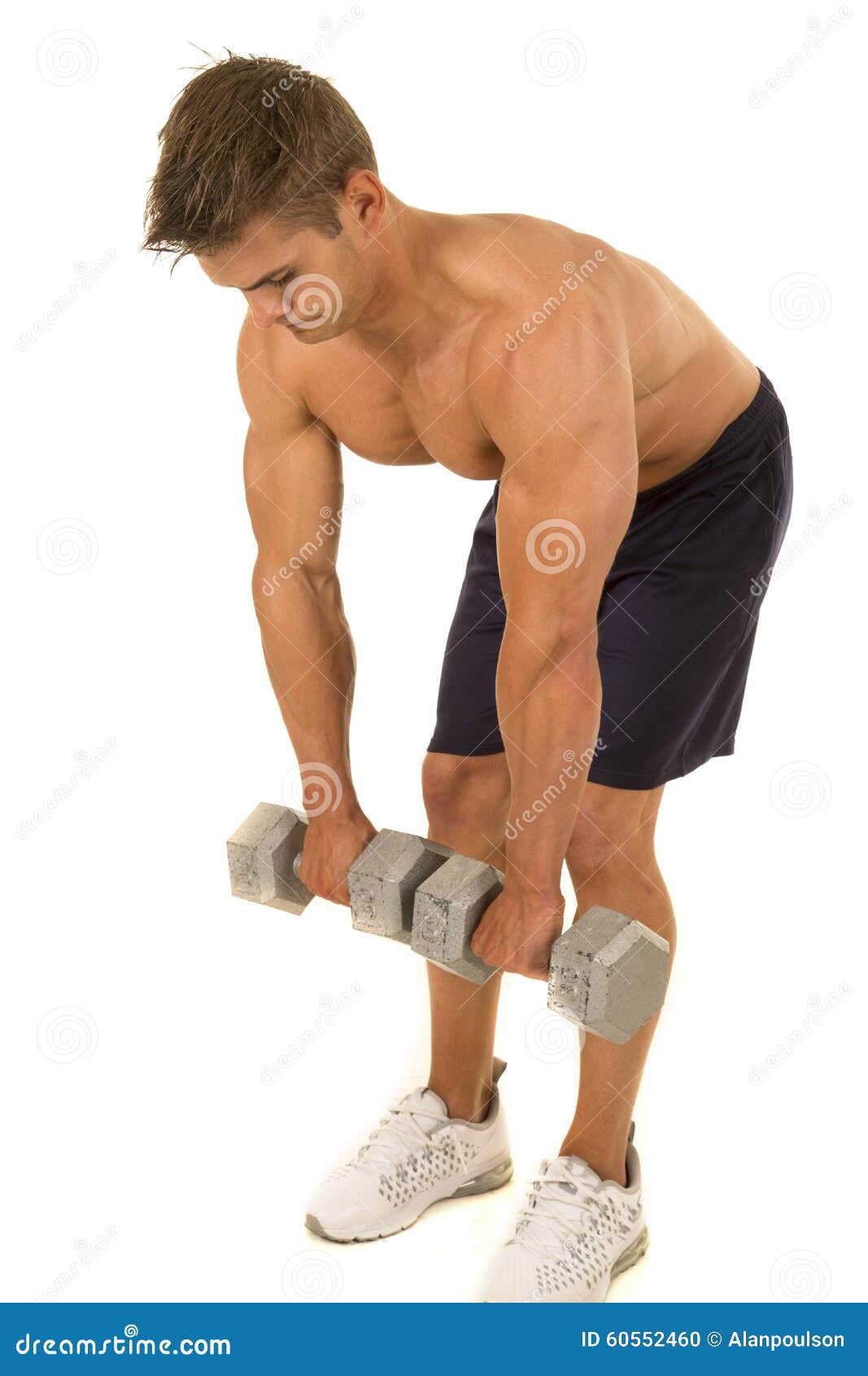 Shirtless Sterke Kant Van De Mensen Roemeense Dode Lift Stock Foto ...