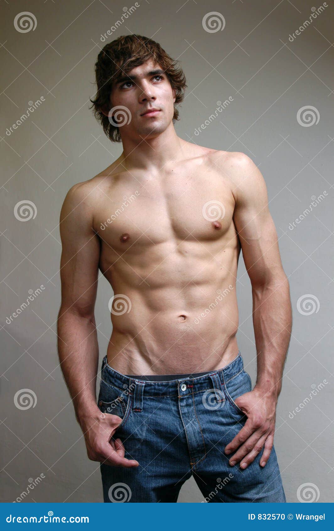 Shirtless Young Man stock photo. Image of masculine, bodybuilder - 832570