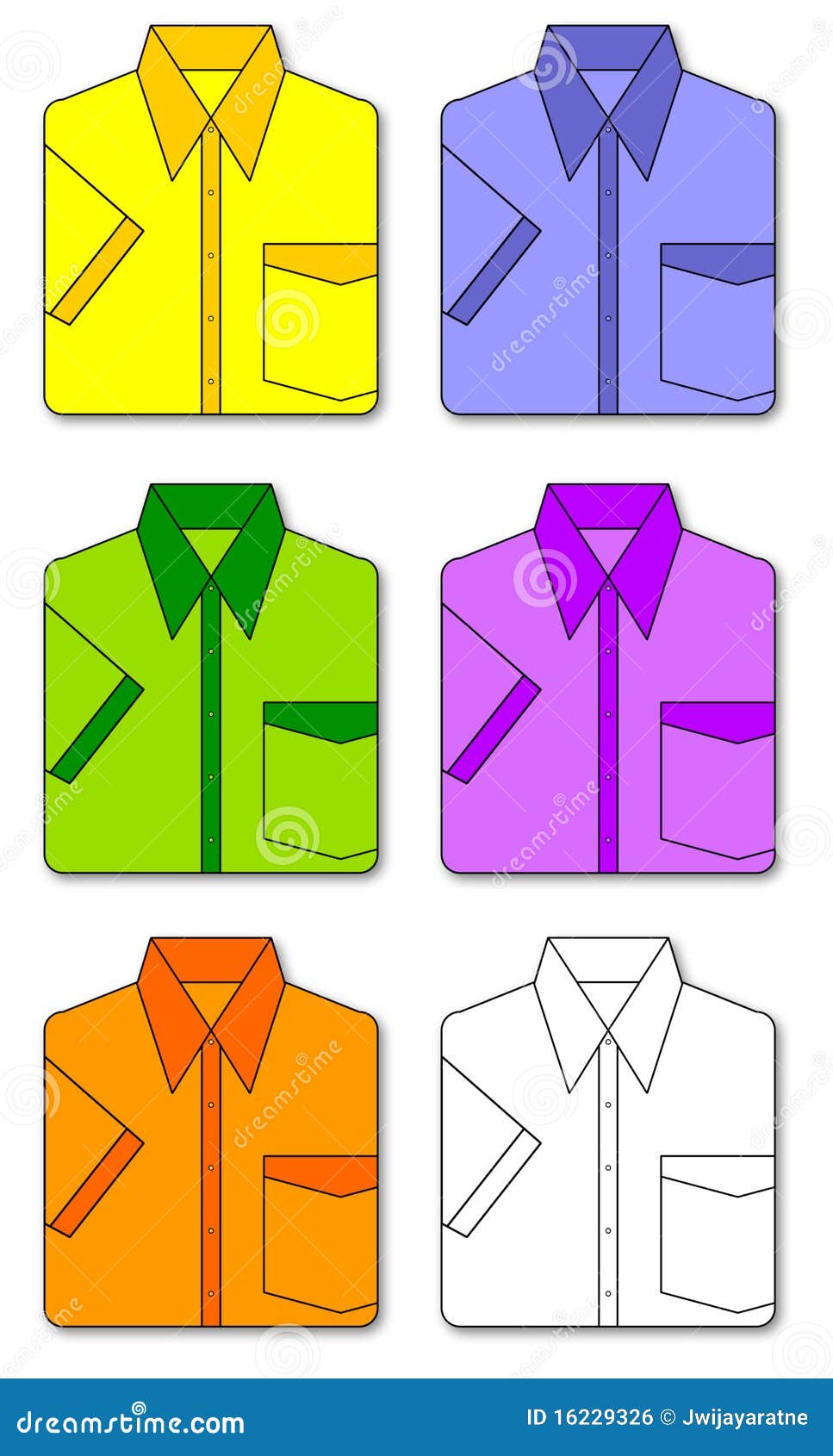 Colorful set of shirts stock illustration. Illustration of logo - 16229326