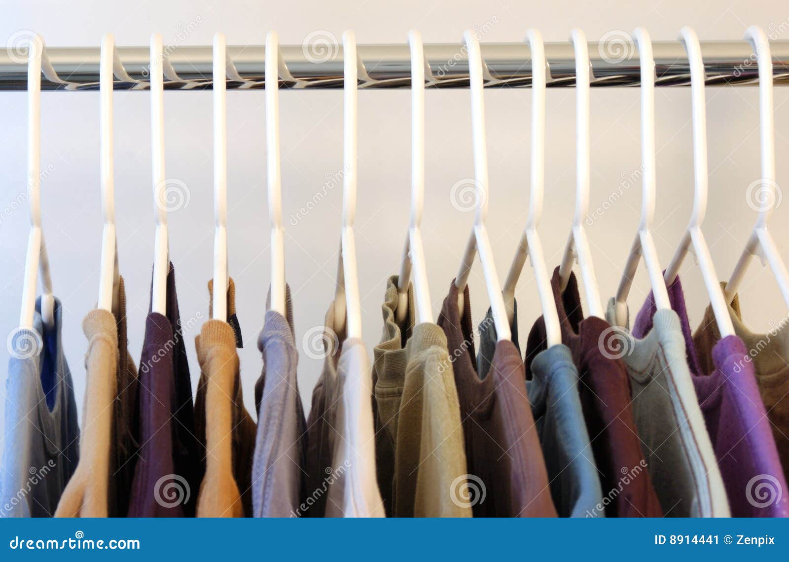 SHIRTS on HANGERS stock image. Image of clothing, commerce - 8914441