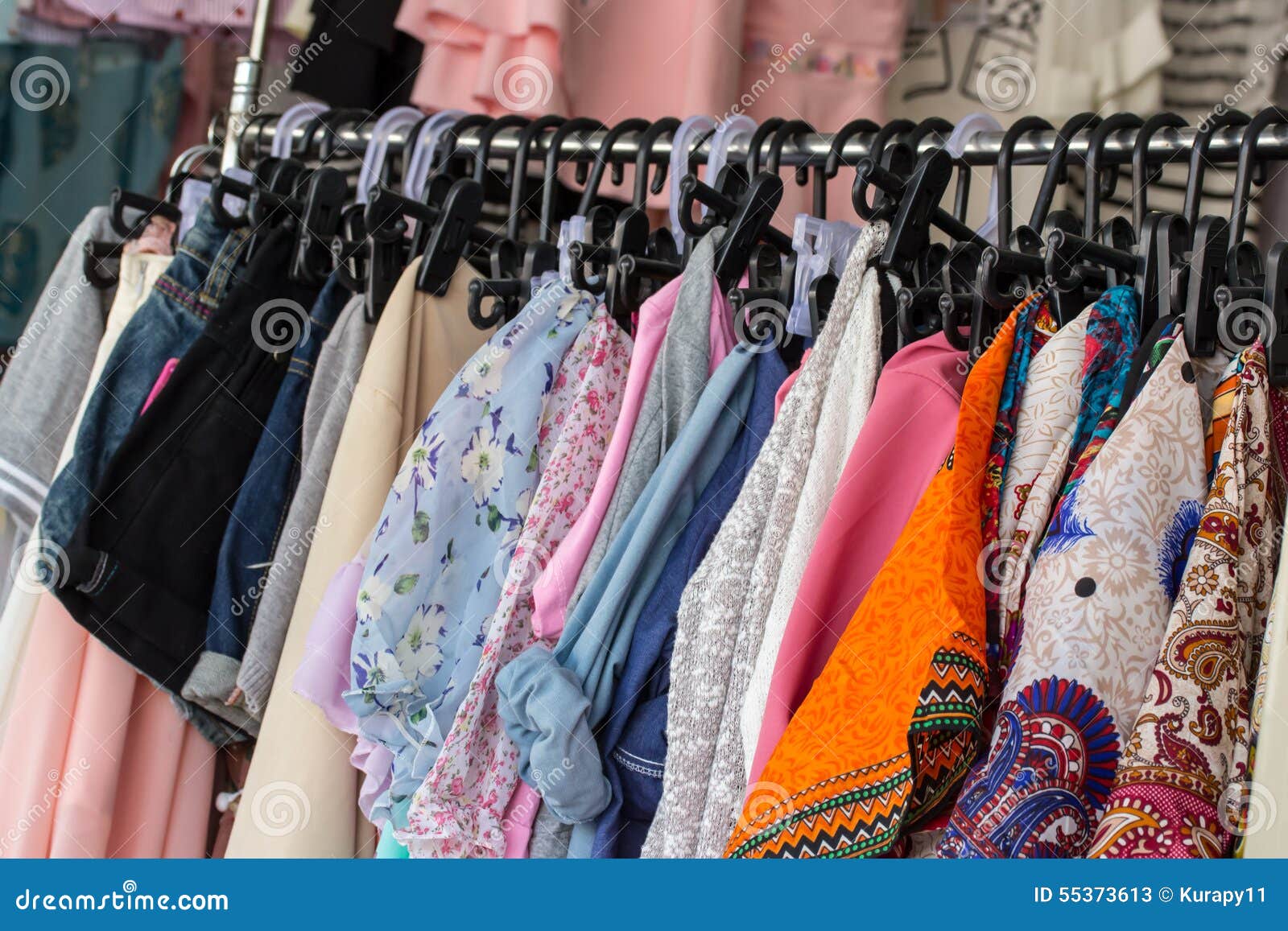 Shirts Hanging on Clothes Line Stock Image - Image of boutique, apparel ...