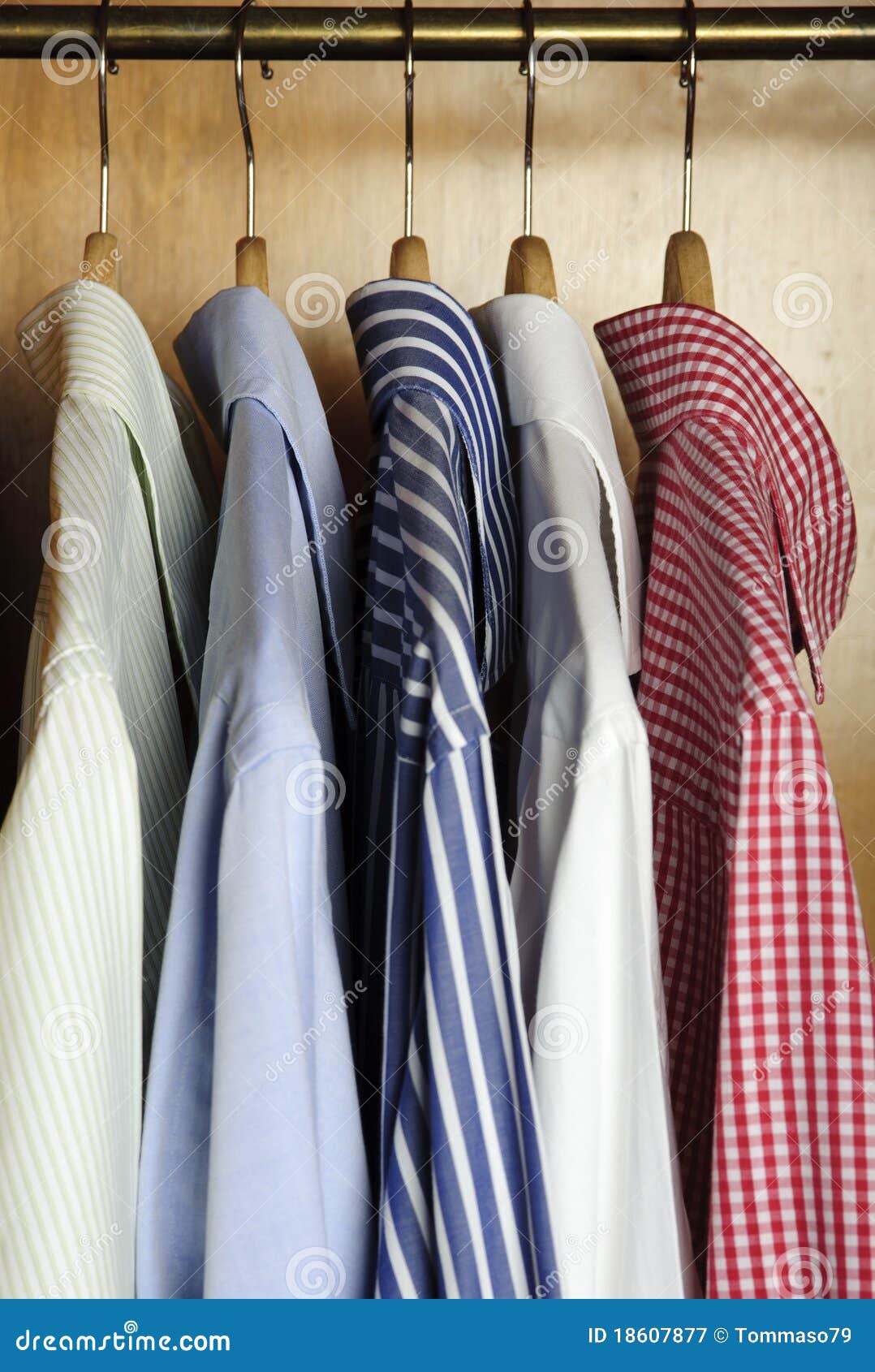 Shirts hanging profile stock image. Image of shirt, colors - 18607877