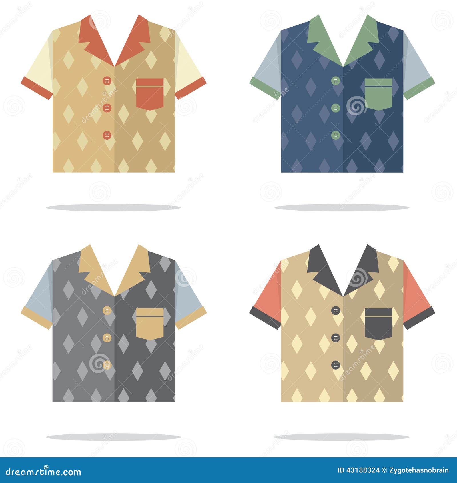 Shirts for Men stock vector. Illustration of fashion - 43188324