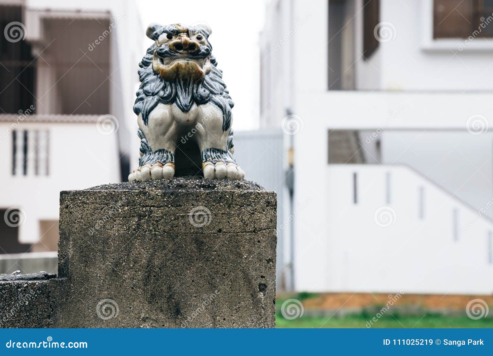 Shisa Sculpture in Okinawa, Japan Stock Image - Image of guardian ...