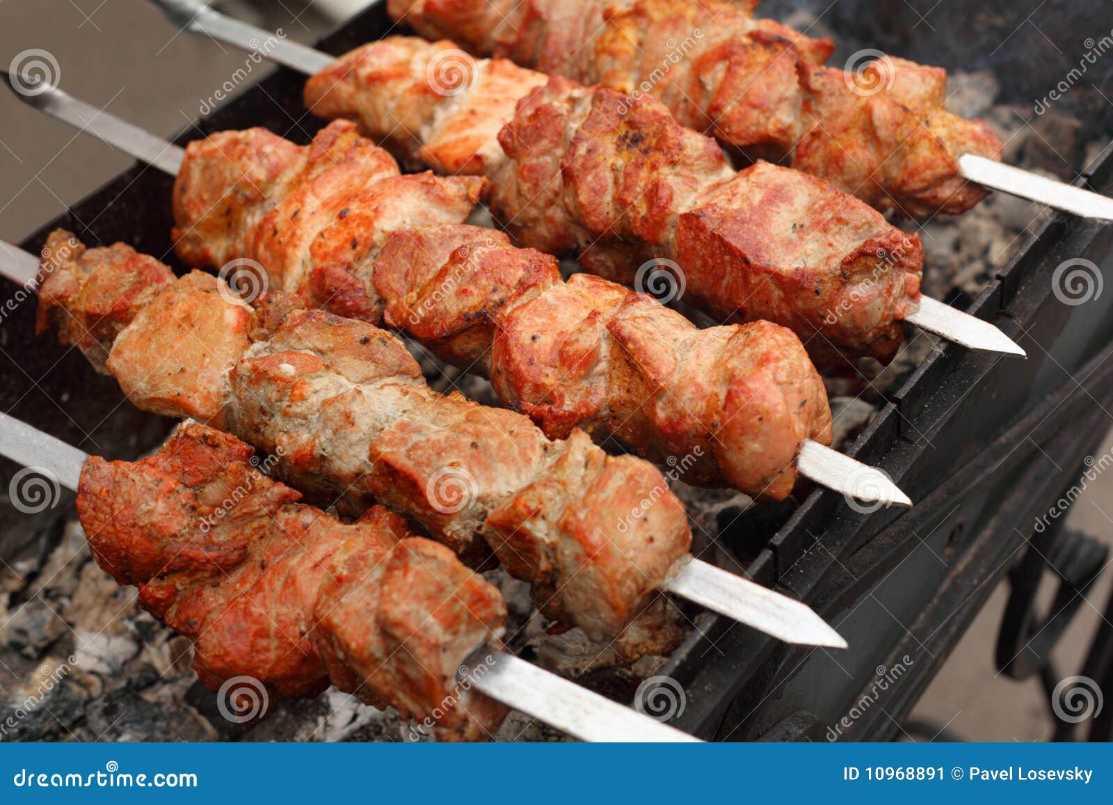 Shish Kebab From Seafood Royalty-Free Stock Image | CartoonDealer.com ...