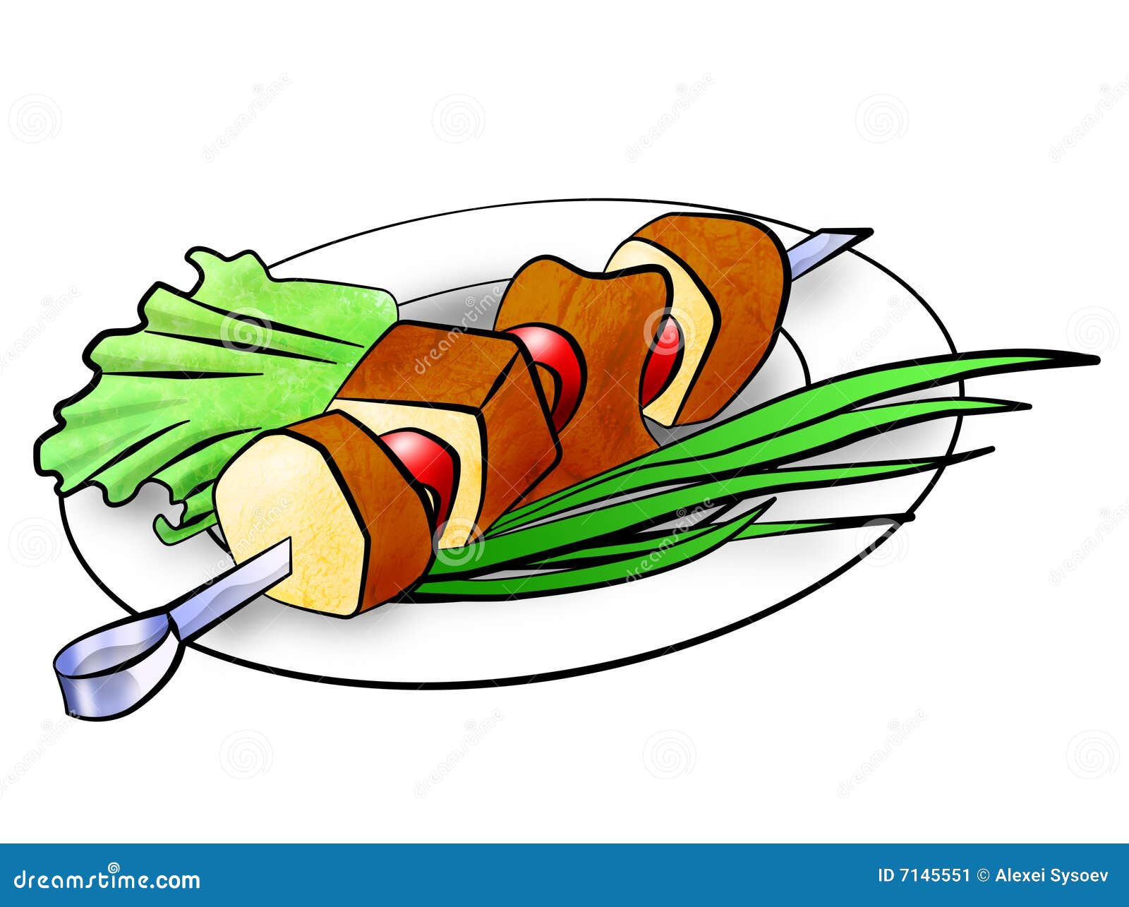 Shish kebab illustration stock illustration. Illustration of barbecue ...