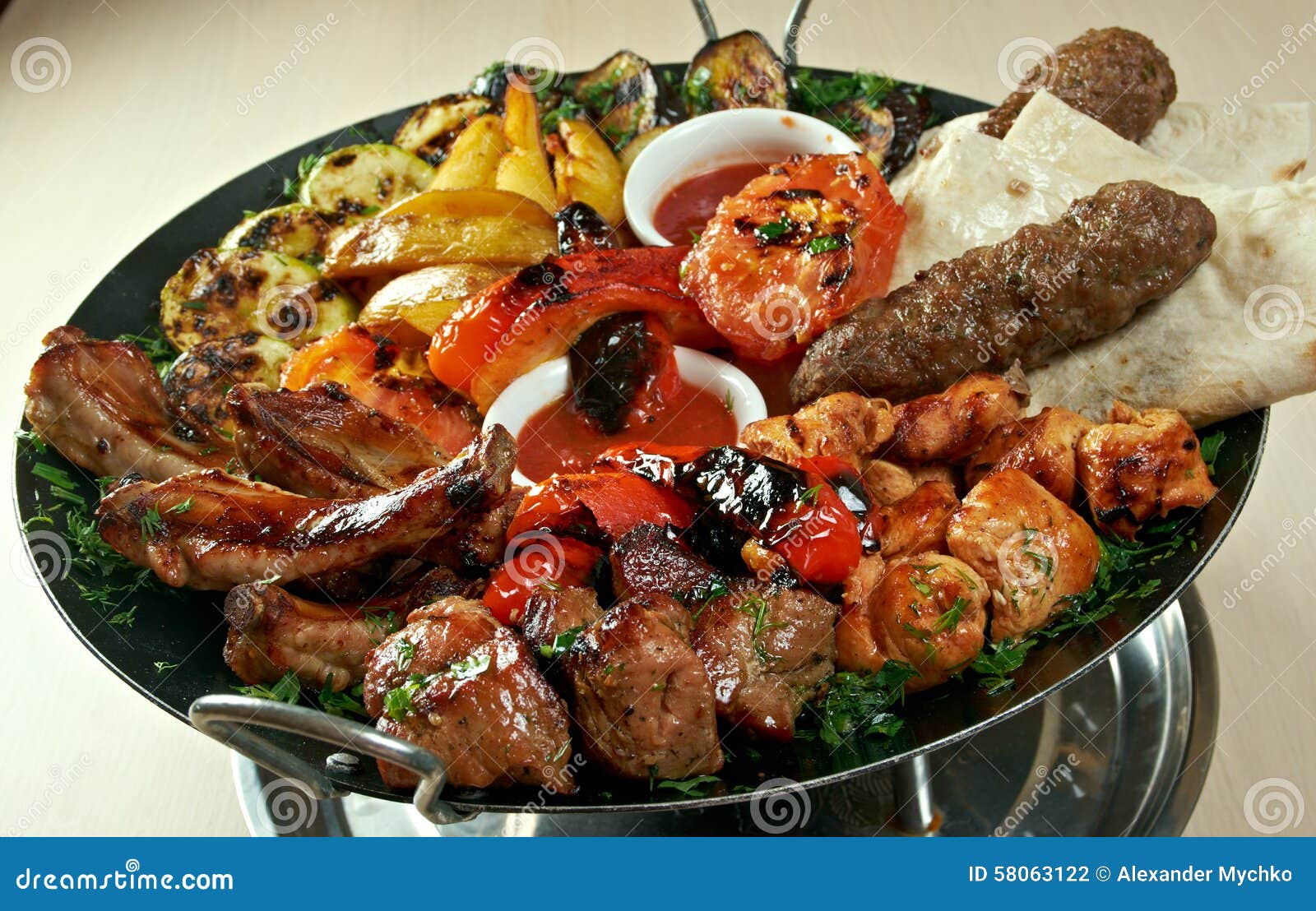 Shish kebab mix stock photo. Image of food, juicy, lamb - 58063122