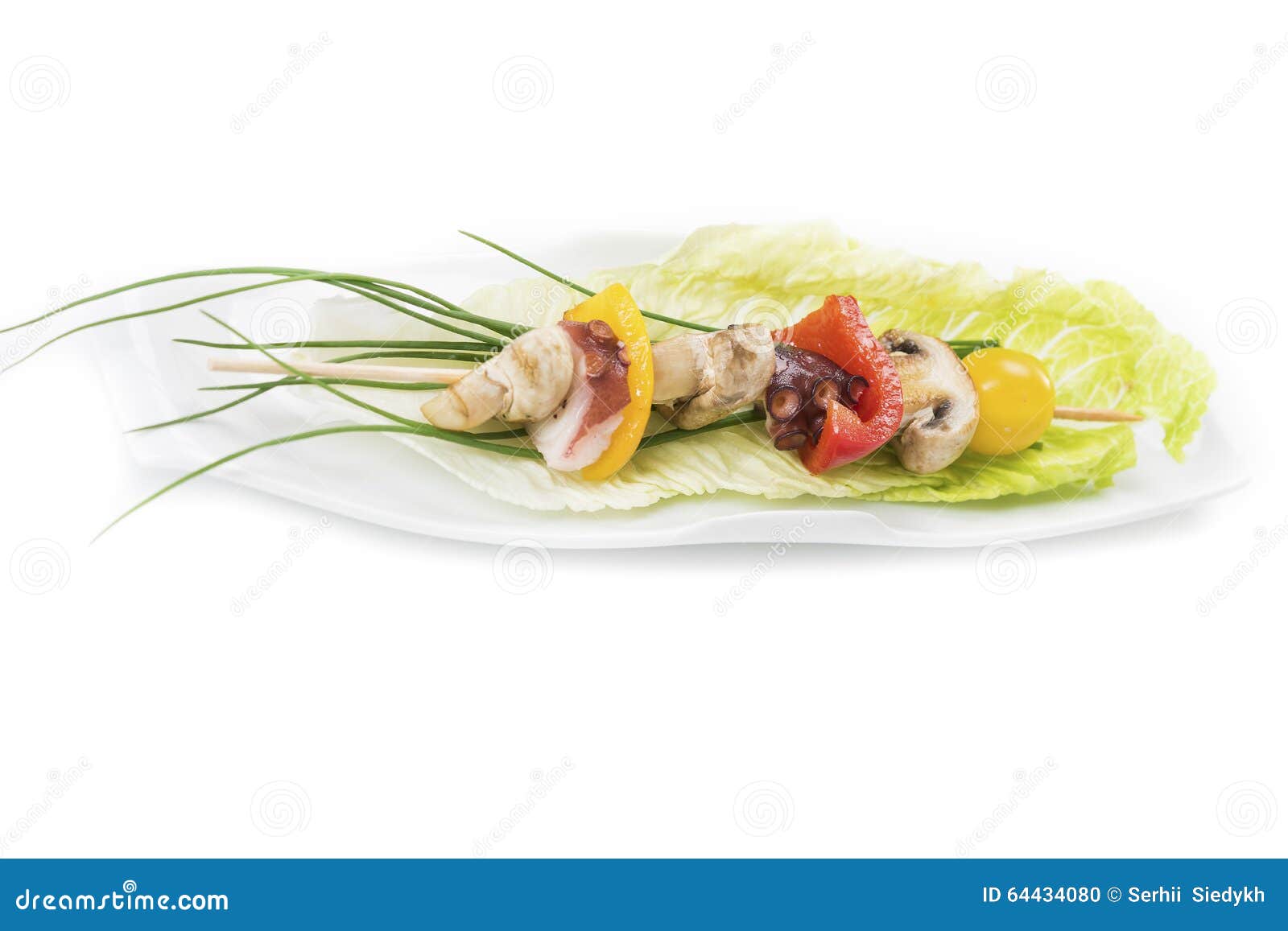 Shish Kebab from an Octopus Stock Photo - Image of kebab, pepper: 64434080