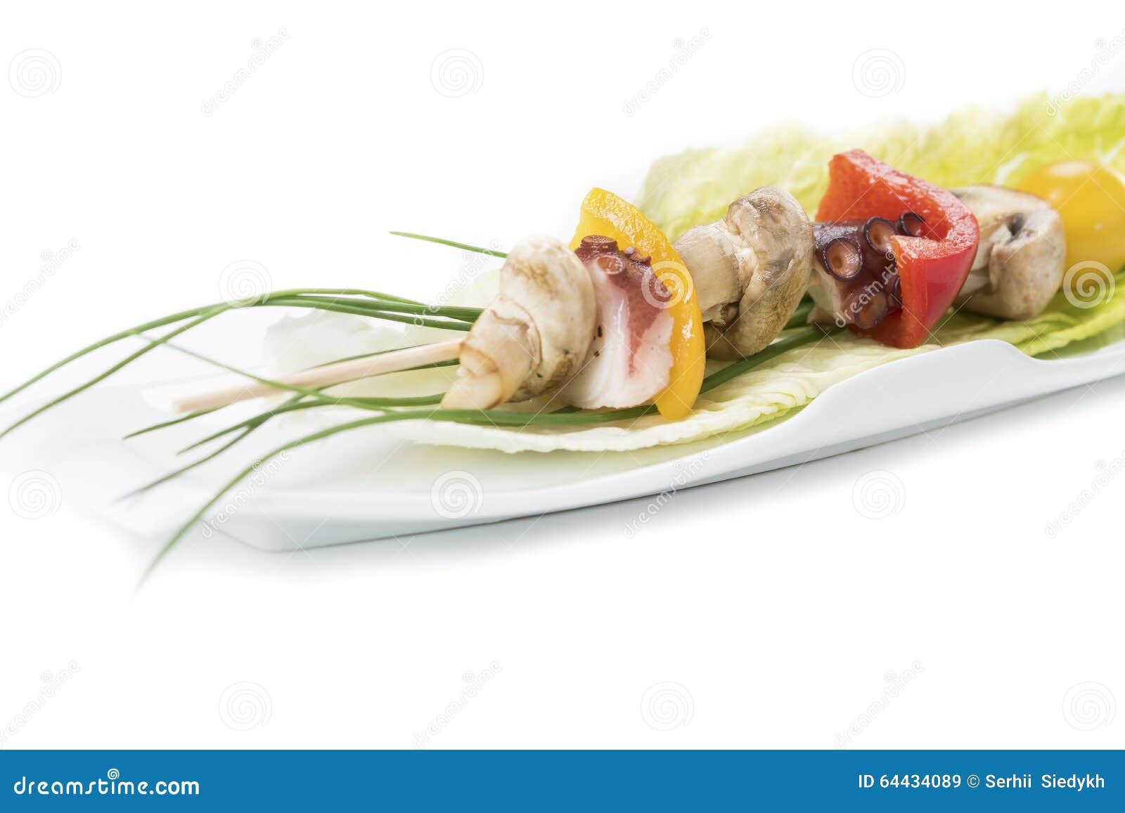 Shish Kebab from an Octopus Stock Image - Image of food, studio: 64434089