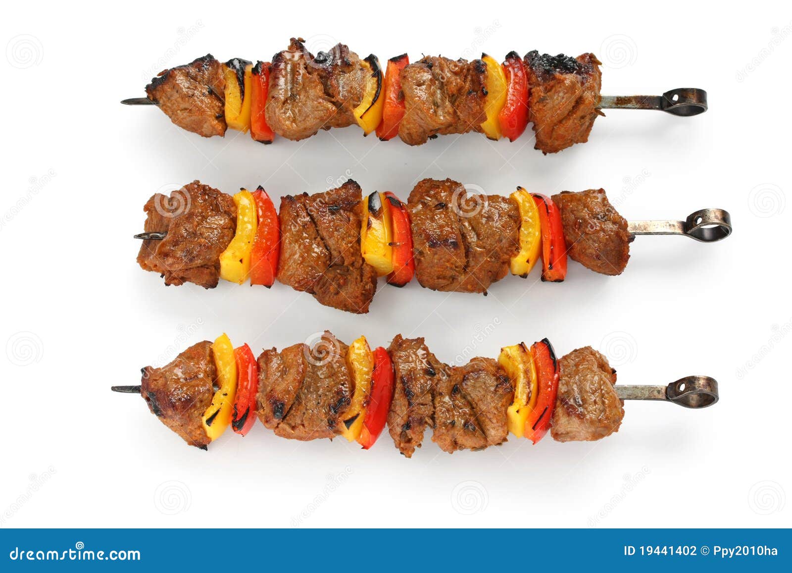 Shish kebab on skewers stock photo. Image of dish, turkish - 19441402