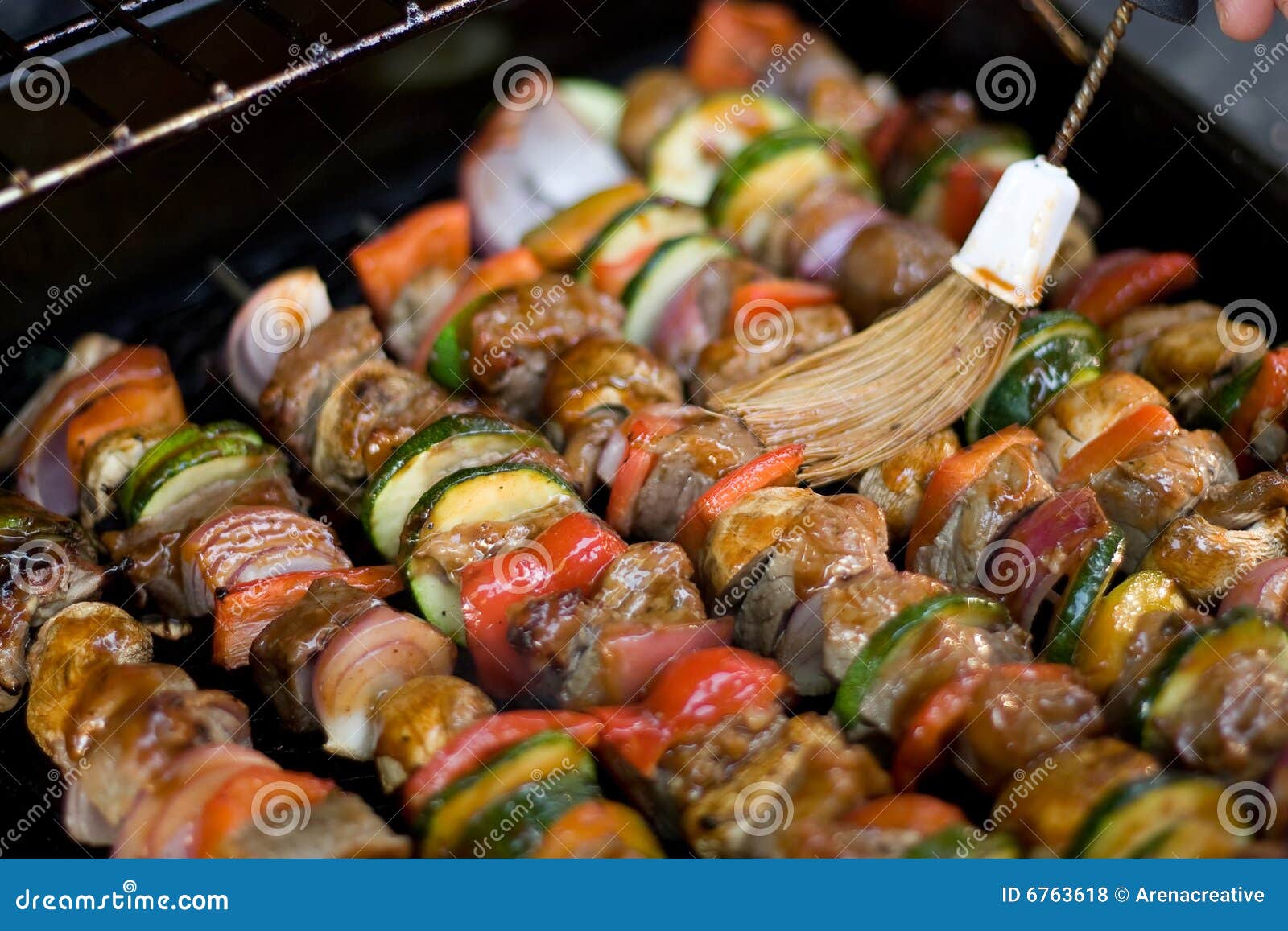Shish Kebabs on the Grill stock photo. Image of barbeque - 6763618