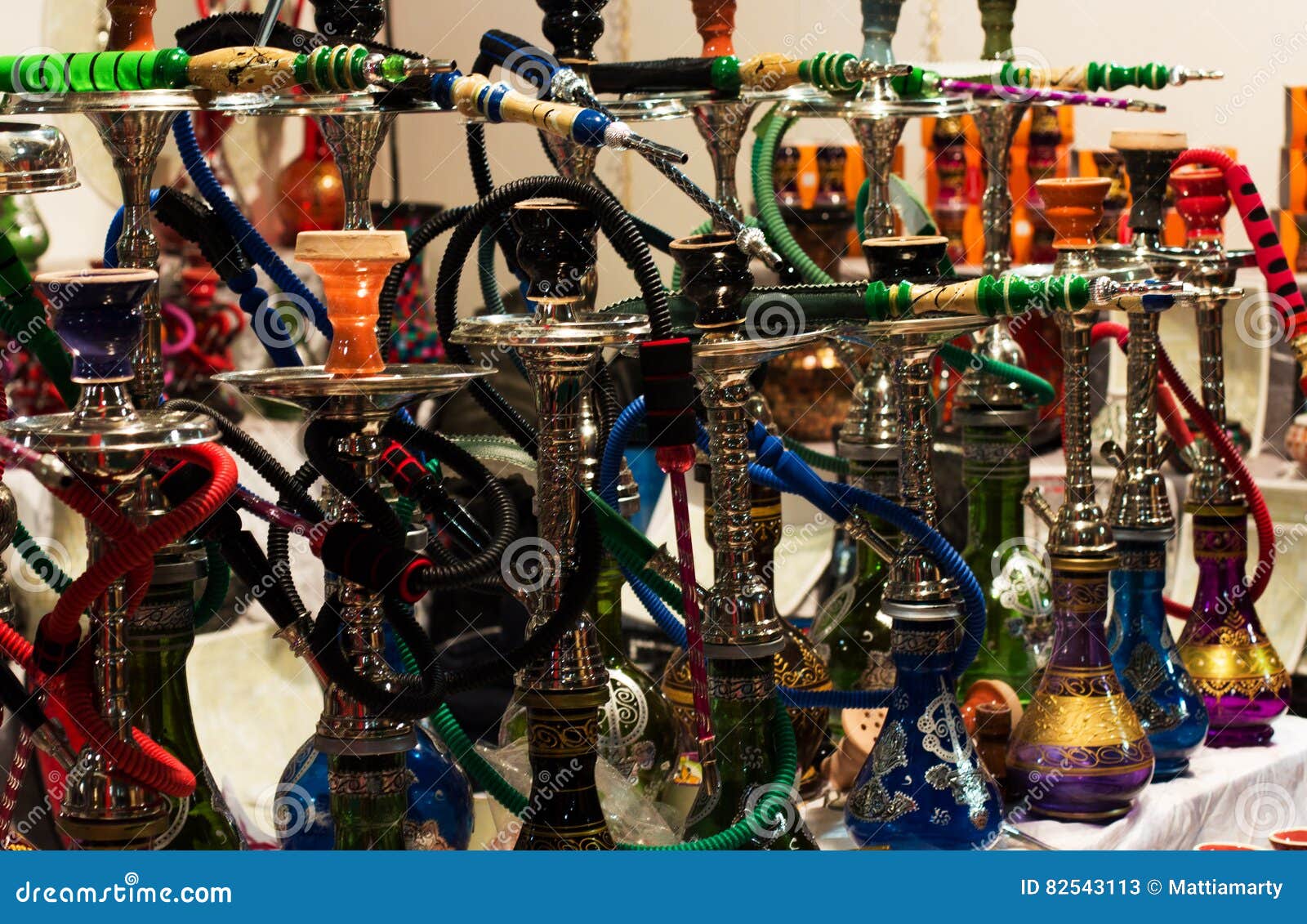 Shisha of Different Types and Colors Stock Image - Image of arabic ...