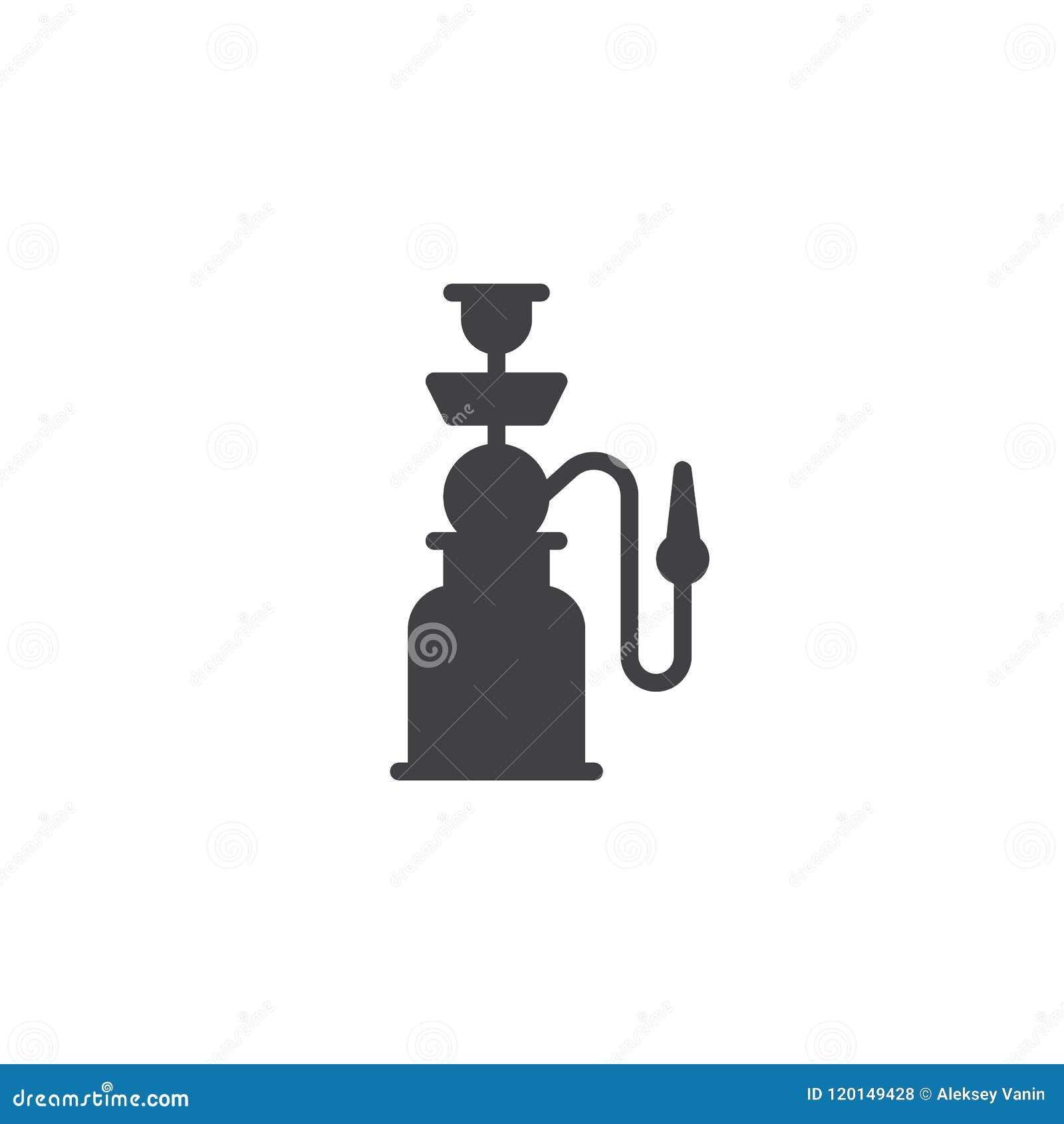 Shisha Pipe vector icon stock vector. Illustration of glyph - 120149428