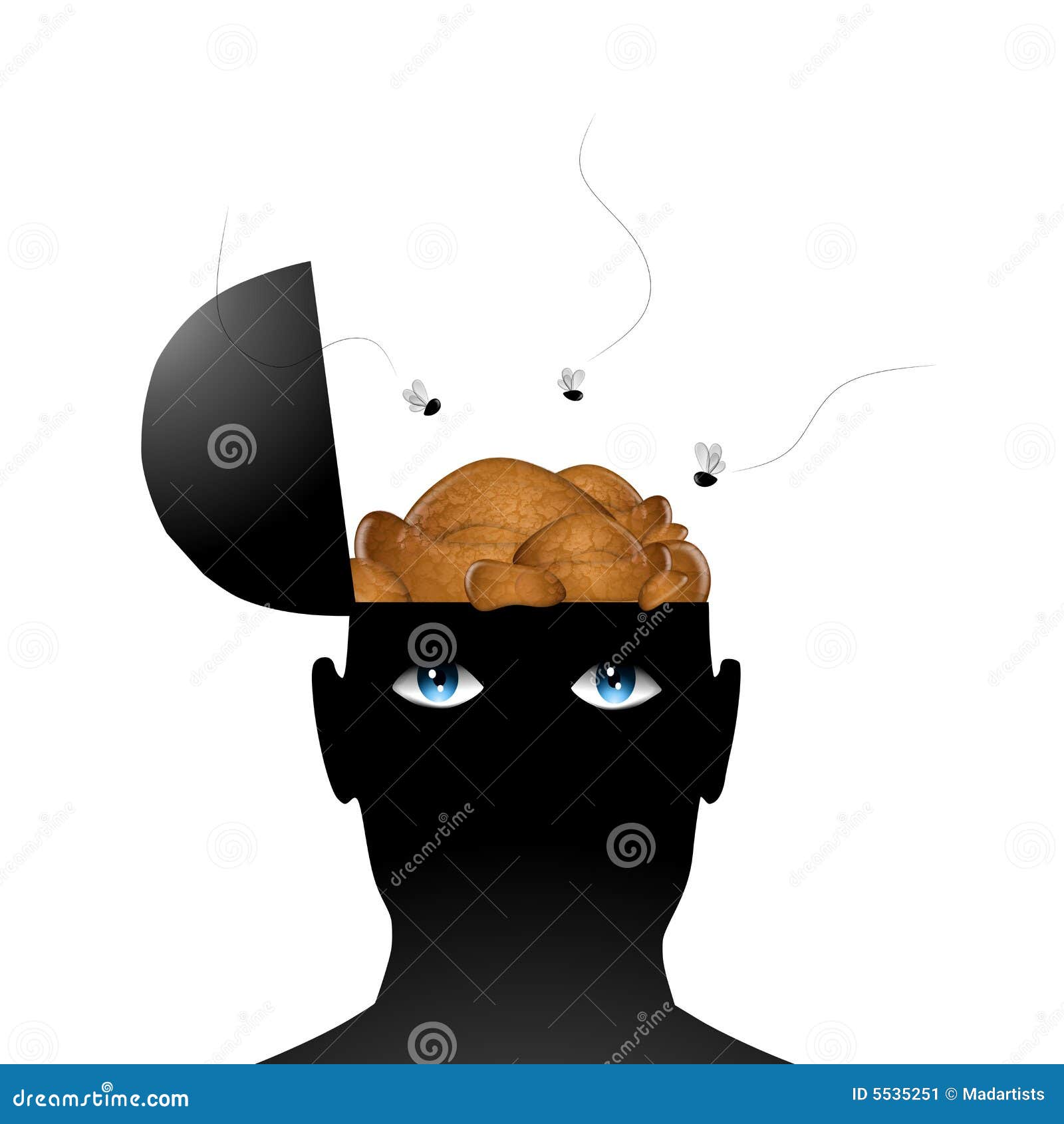 Brain With Stinky Waste Illustration. Character Vector | CartoonDealer ...