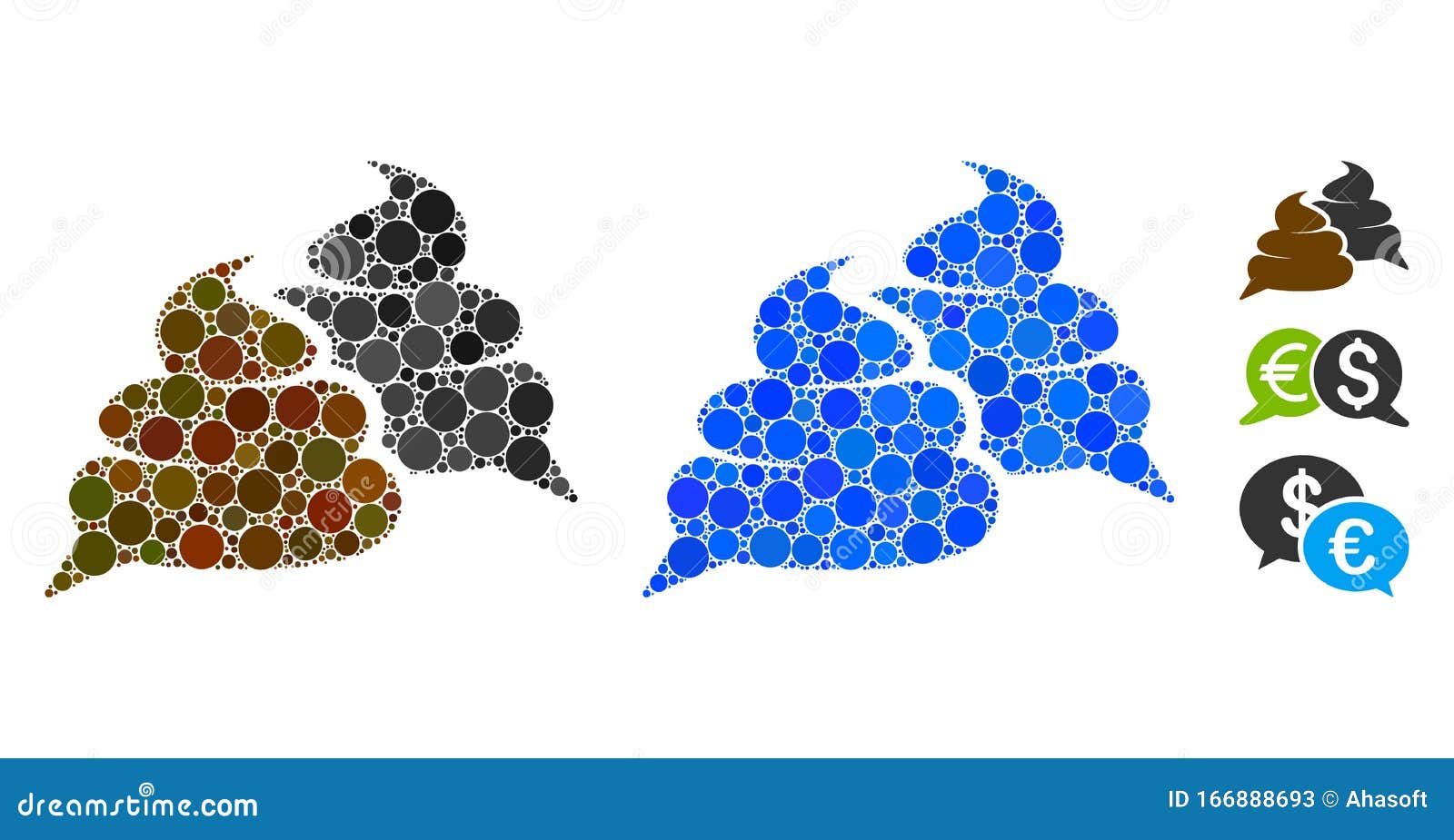 Shit Chat Composition Icon of Circles Stock Vector - Illustration of ...