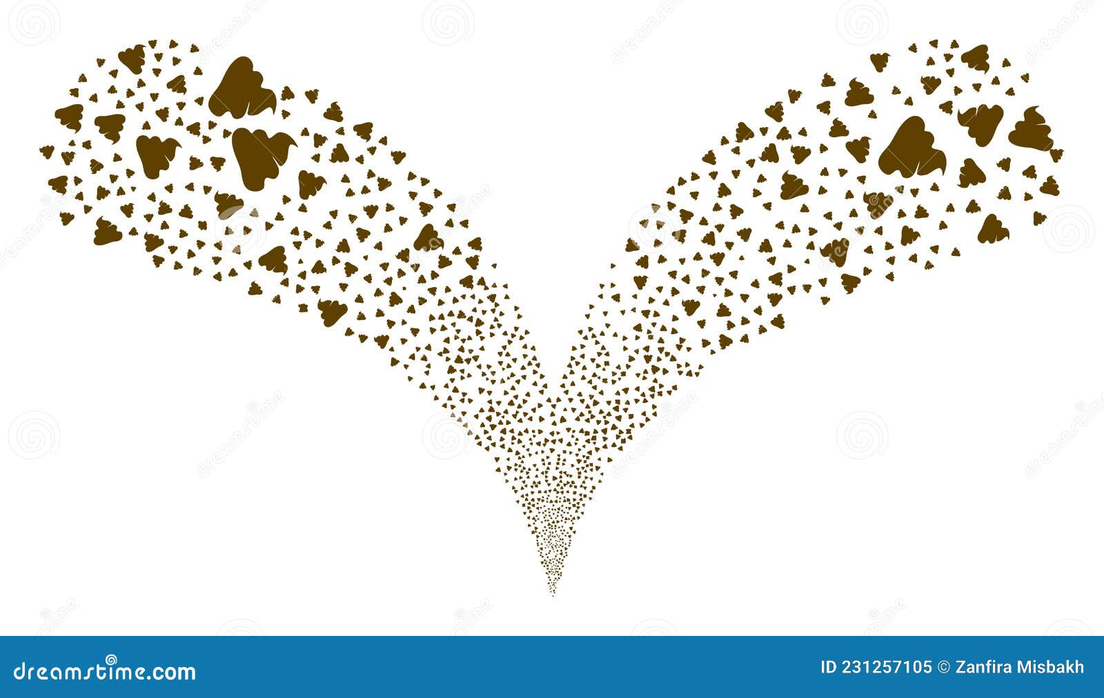 Shit Twice Firework Stream stock vector. Illustration of dung - 231257105