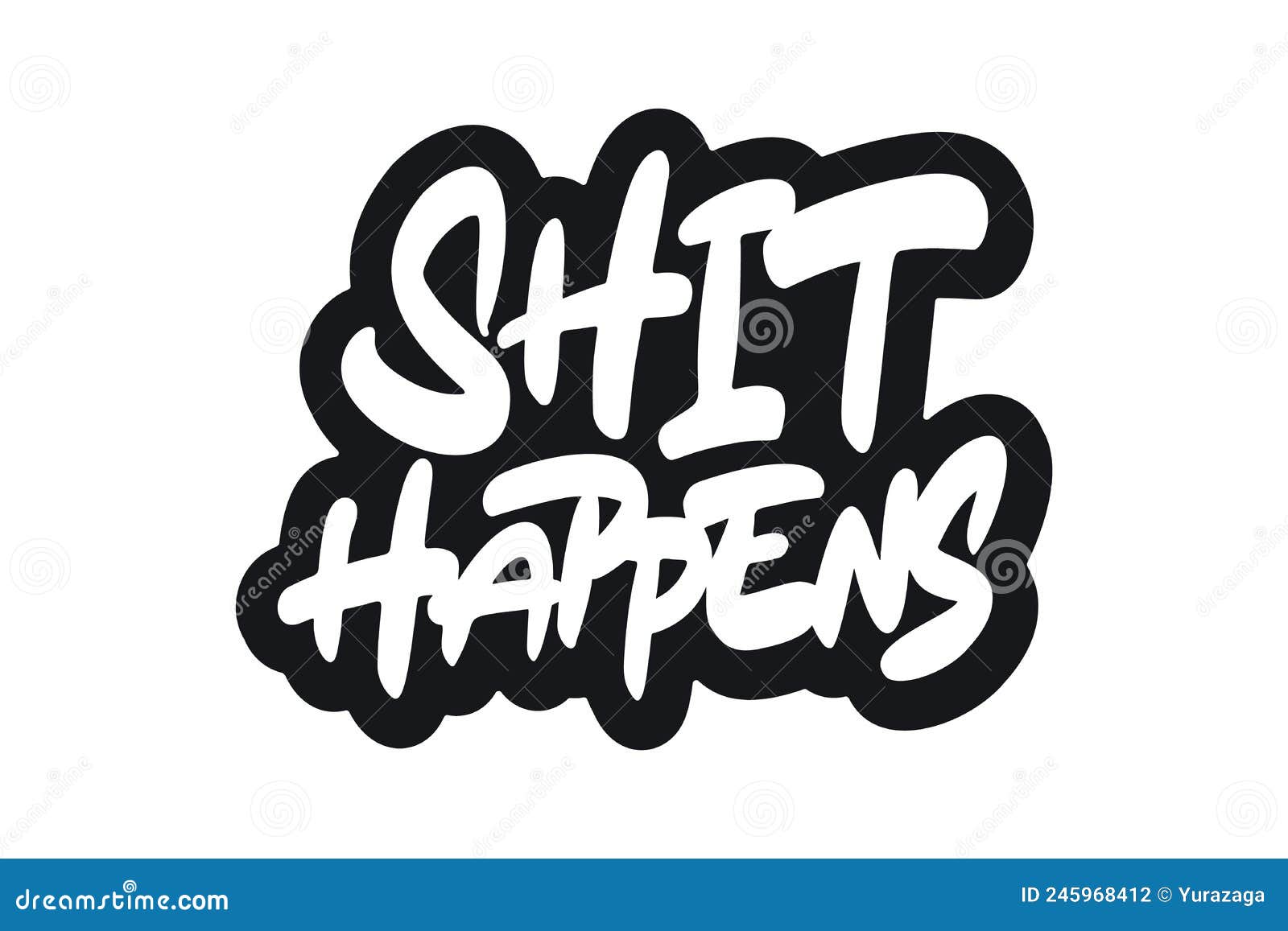 Shit Happens logo design stock vector. Illustration of badge - 245968412