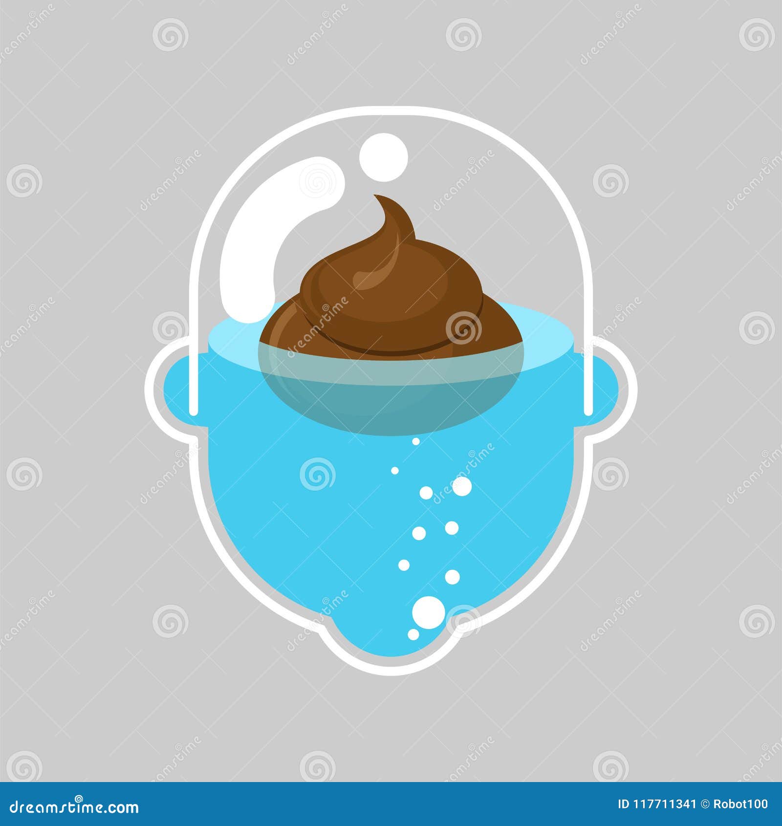 Shit In Glass Bell. Poop In Laboratory Flask. Turd Research. Glass Bank ...