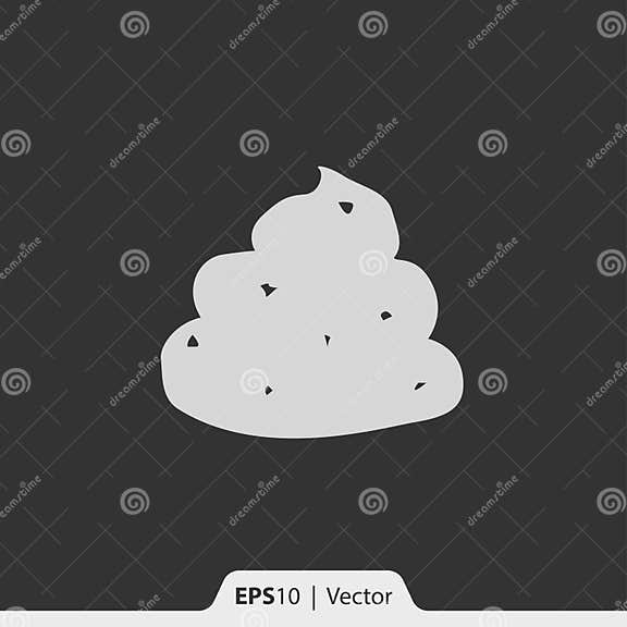 Shit Icon for Web and Mobile Stock Illustration - Illustration of feces ...