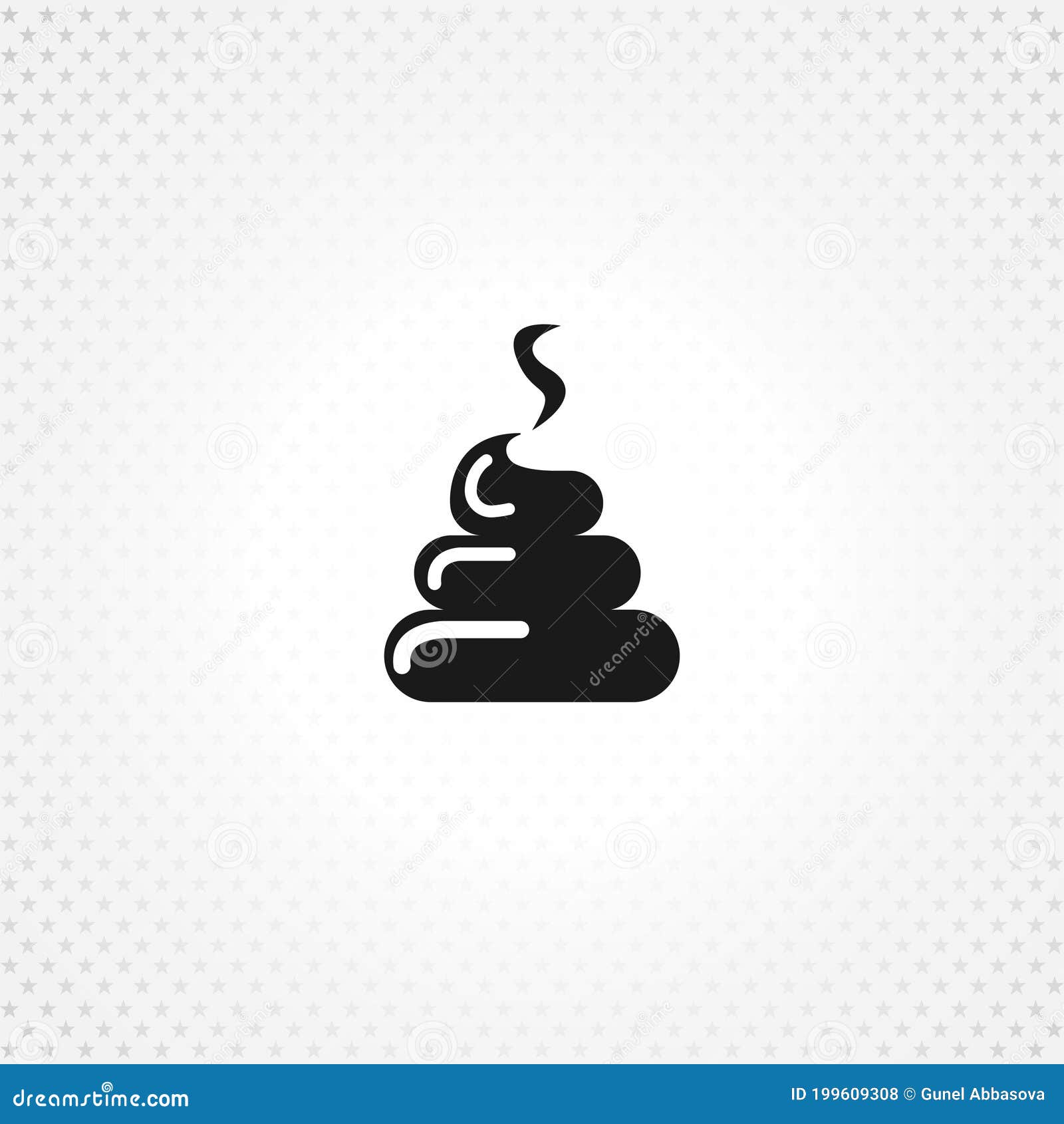 Shit Isolated Solid Icon on White Background Stock Vector ...