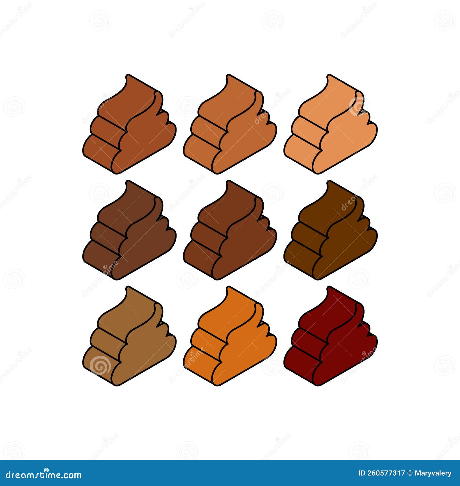 Shit Set Isolated . Poop Vector Illustration Stock Vector ...