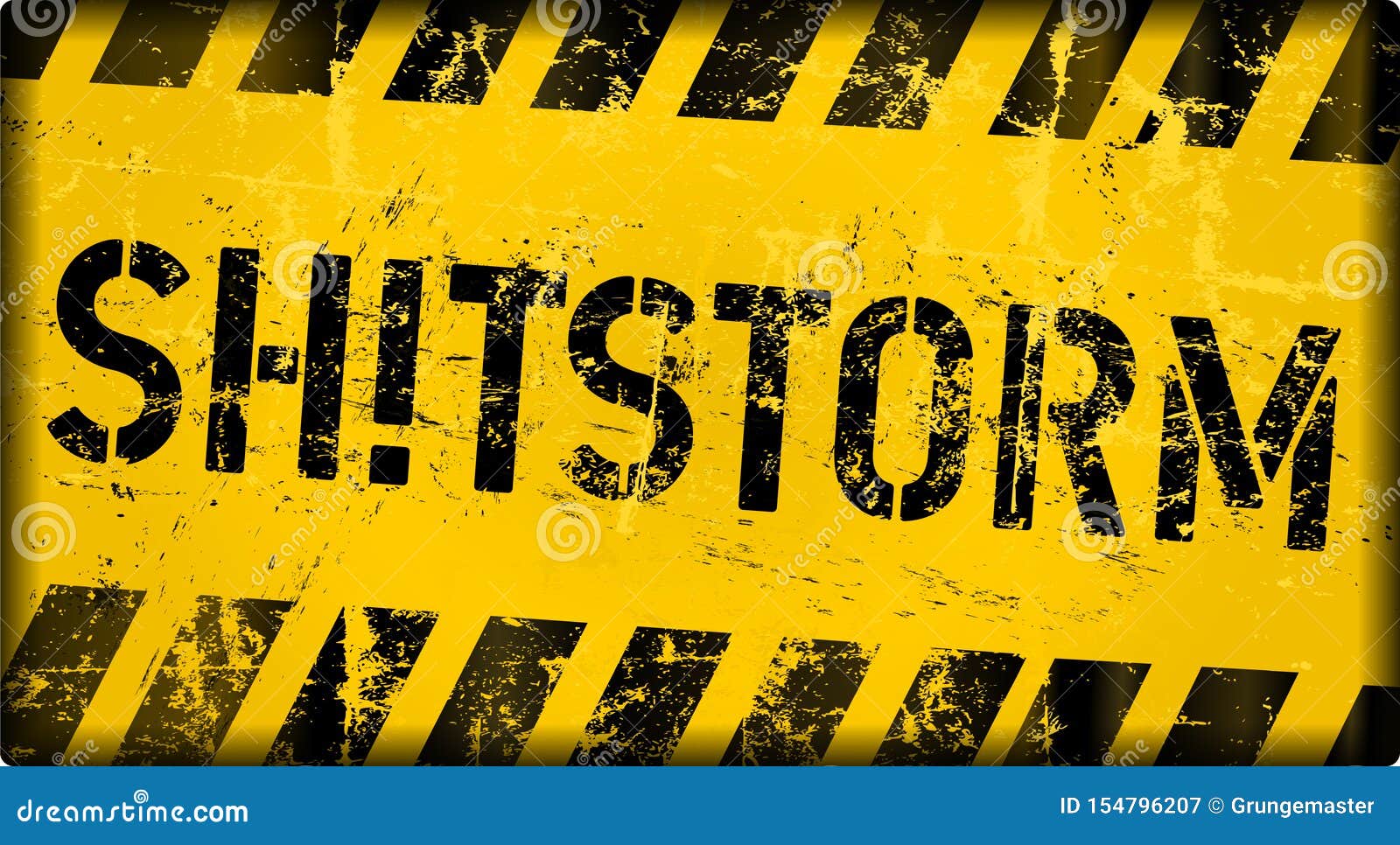 Shitstorm Warning Sign or Icon, Worn and Grungy, Vector Illustration ...
